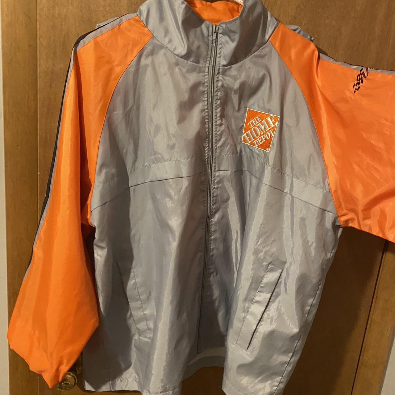 Home Depot racing windbreaker VINTAGE EMBROIDERED - Depop