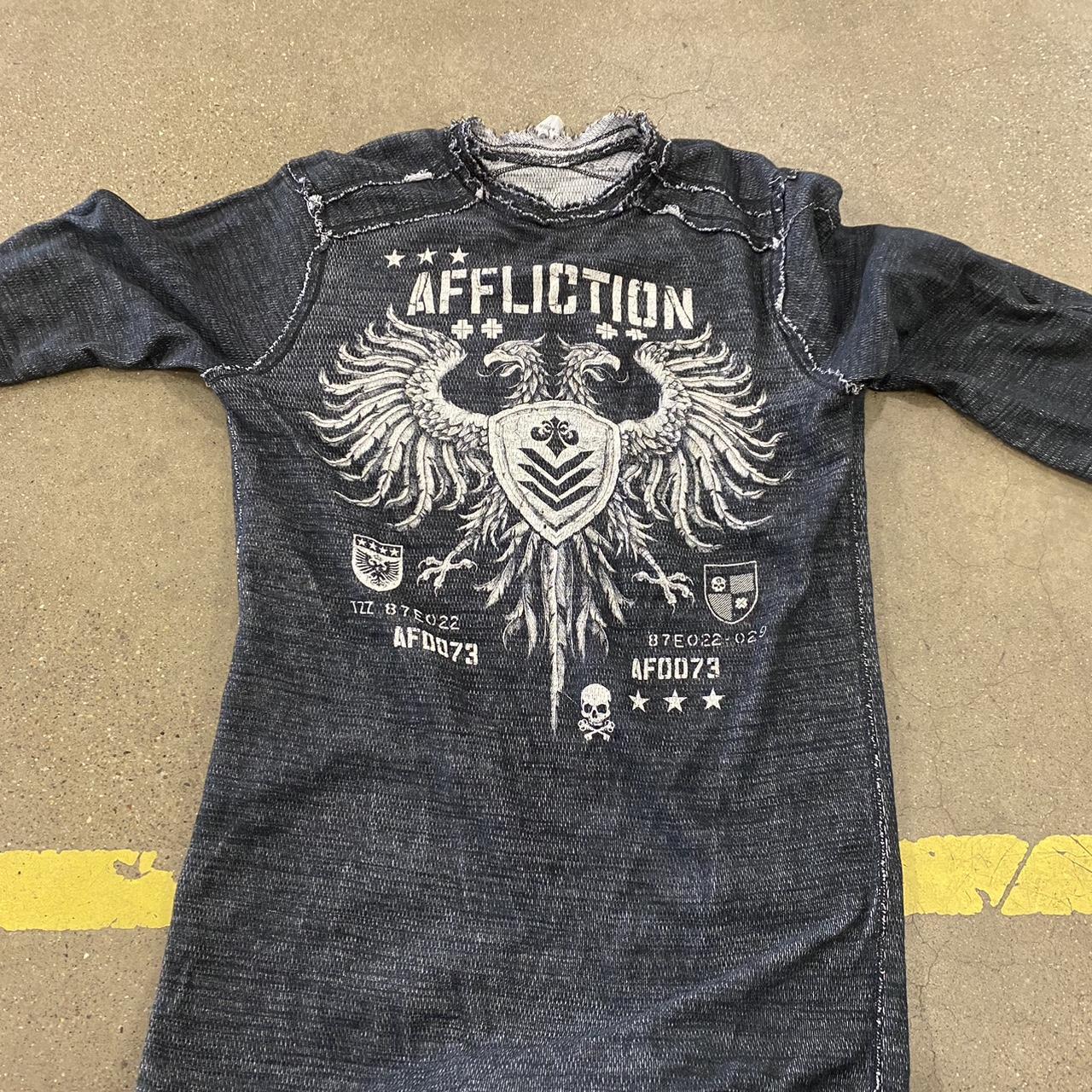 AFFLICTION thermal Y2K thermal Size L - Depop