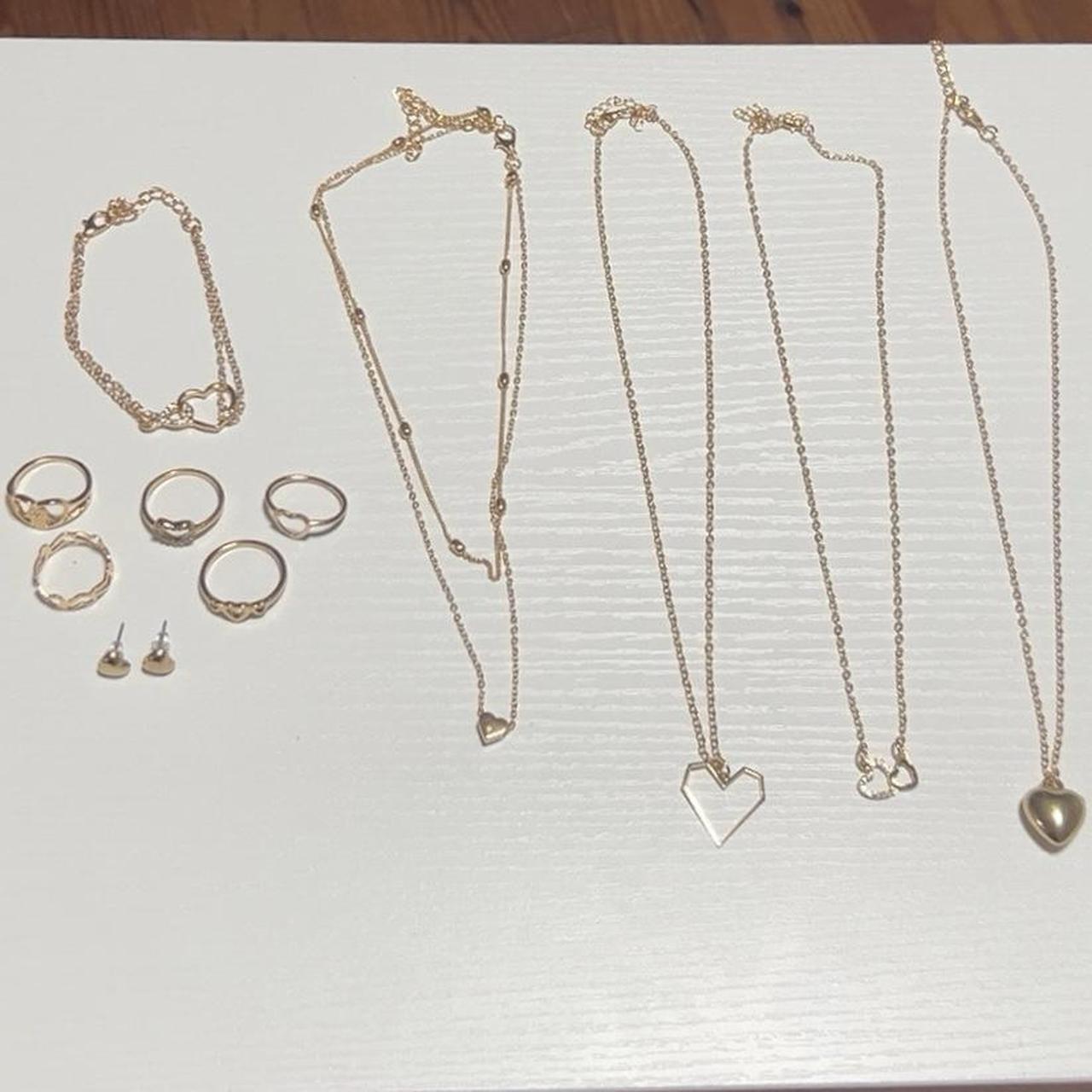 Gold jewlery bundle (11pc) Not real gold jewlery /... - Depop