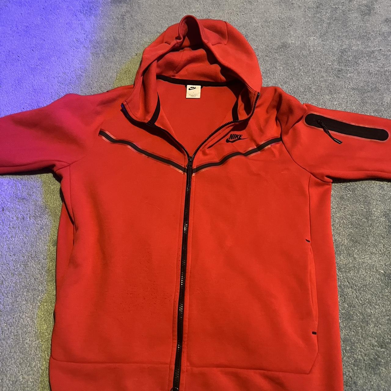 Nike red Tech Fleece - Depop