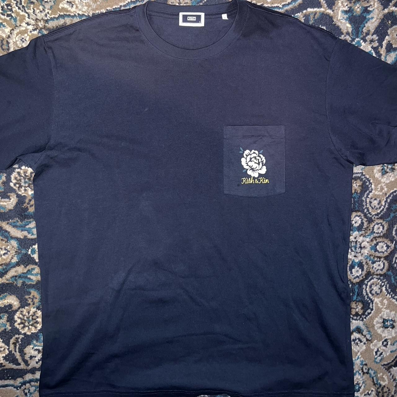 Kith & Kin Navy Blue Pocket T-shirt - Depop