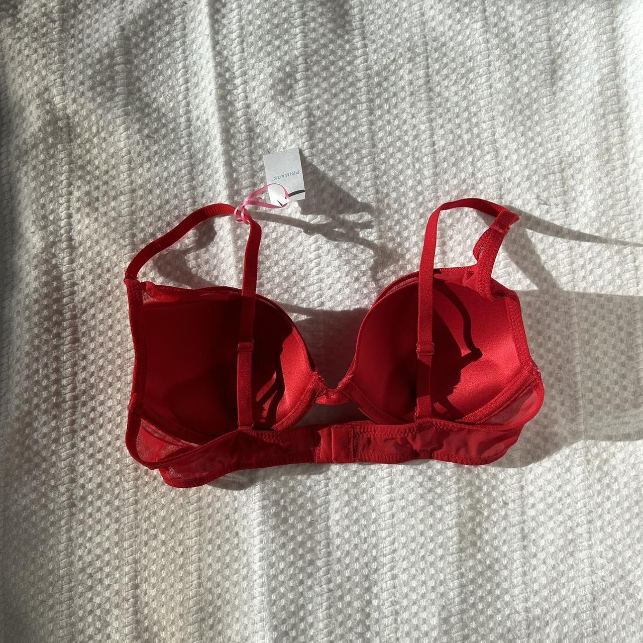 Red Mesh Bra - Size 32C - Primark - Depop
