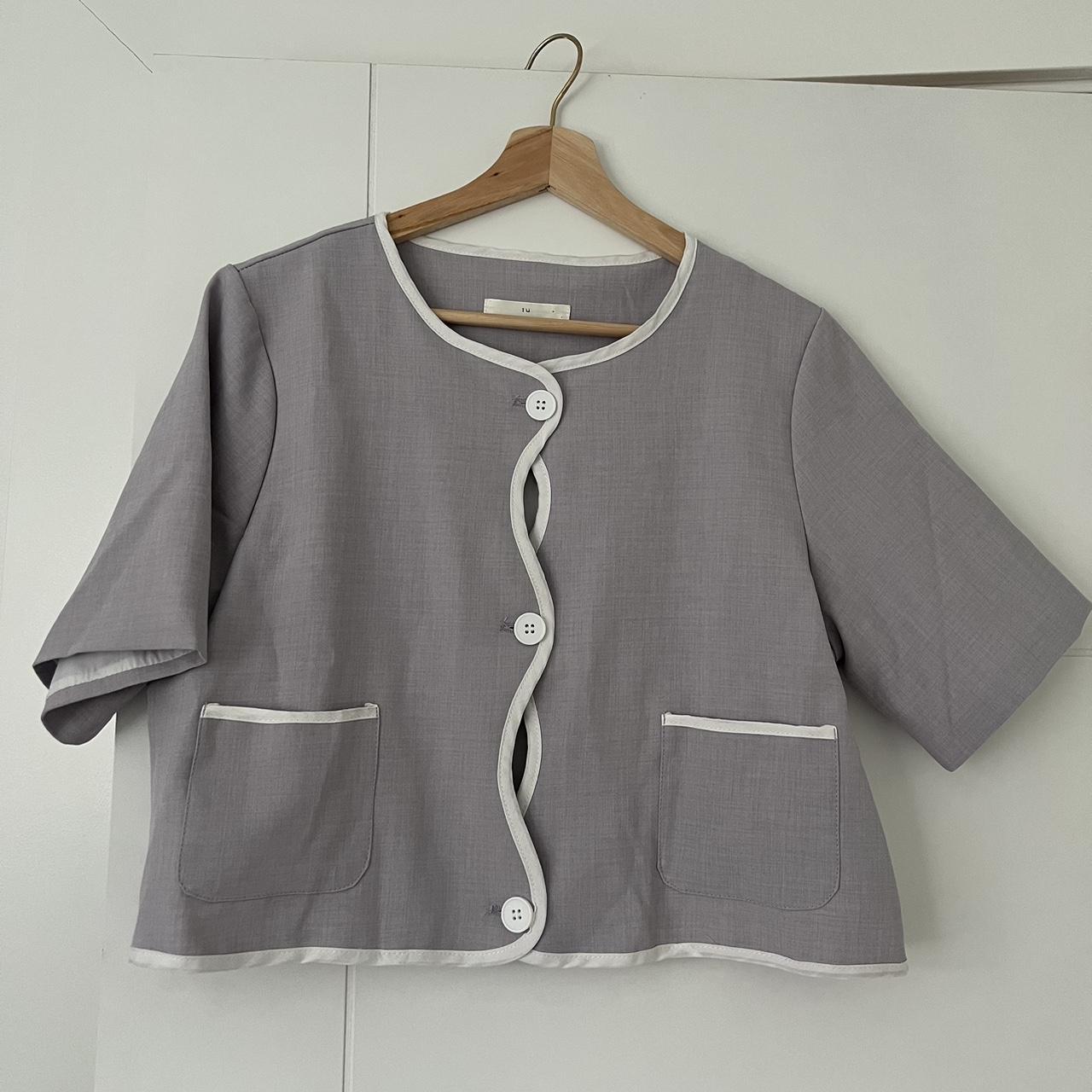 Purple squiggle top So unique and fun, boxier fit!... - Depop