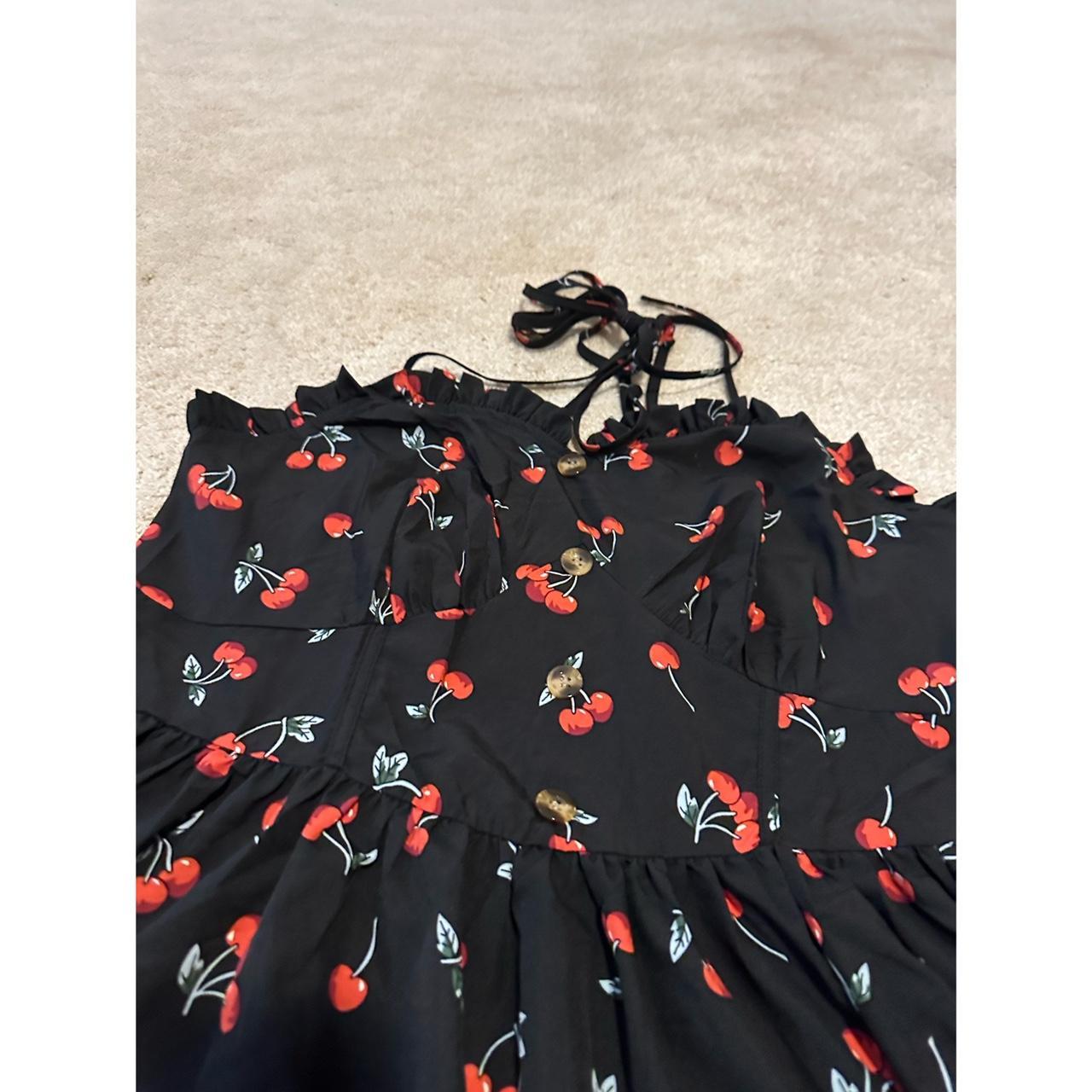 2xl shein cherry dress. it’s has a halter type... - Depop