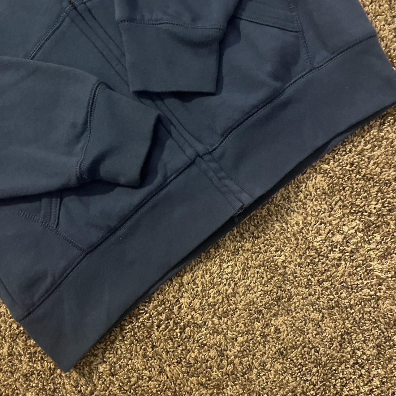 Navy blue Old Navy zip-up hoodie with embroidered... - Depop