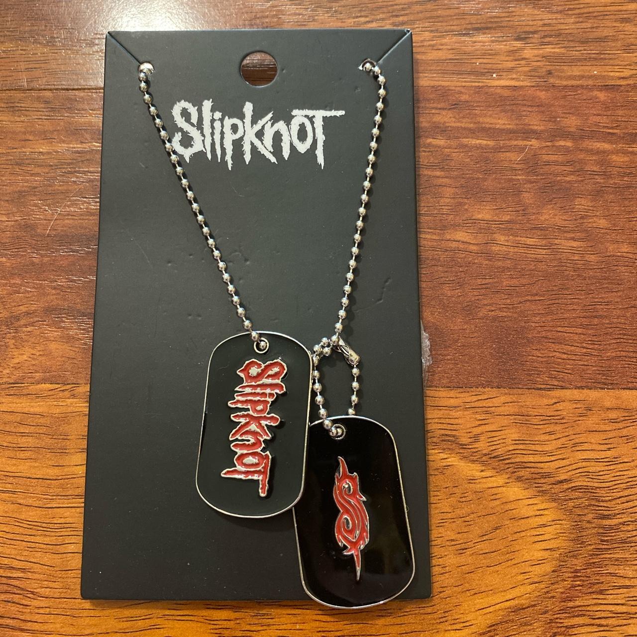 Slipknot new hot topic dog tag necklace - Depop