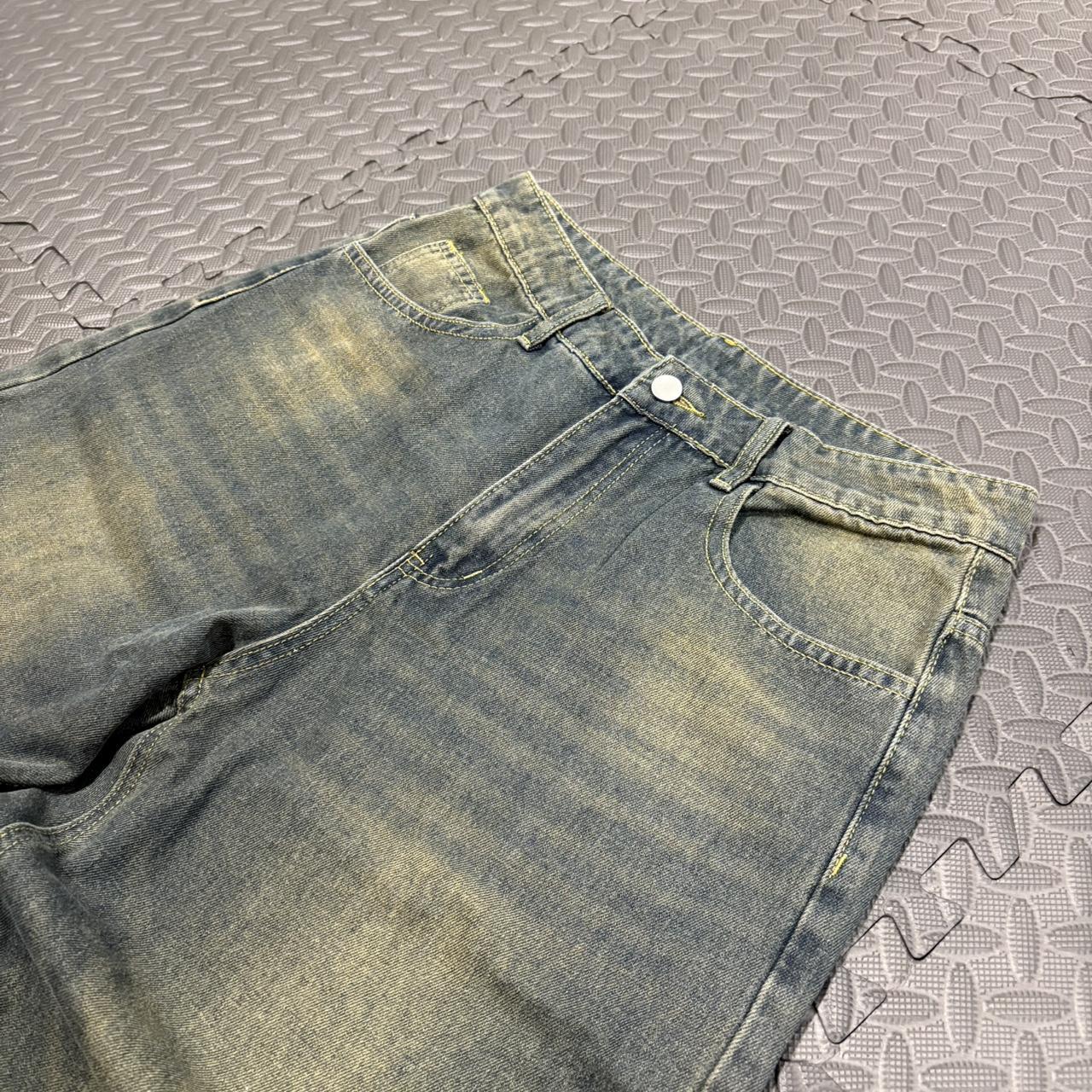 Baggy Dark Soil Wash Jeans - 33x30 - 10.5” leg... - Depop