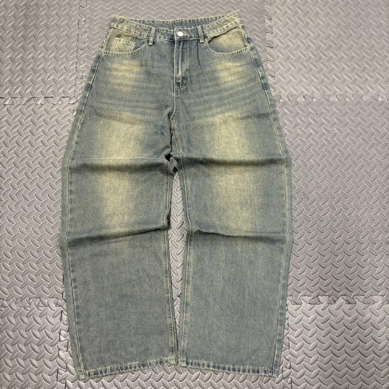 Baggy Dark Soil Wash Jeans - 33x30 - 10.5” leg... - Depop