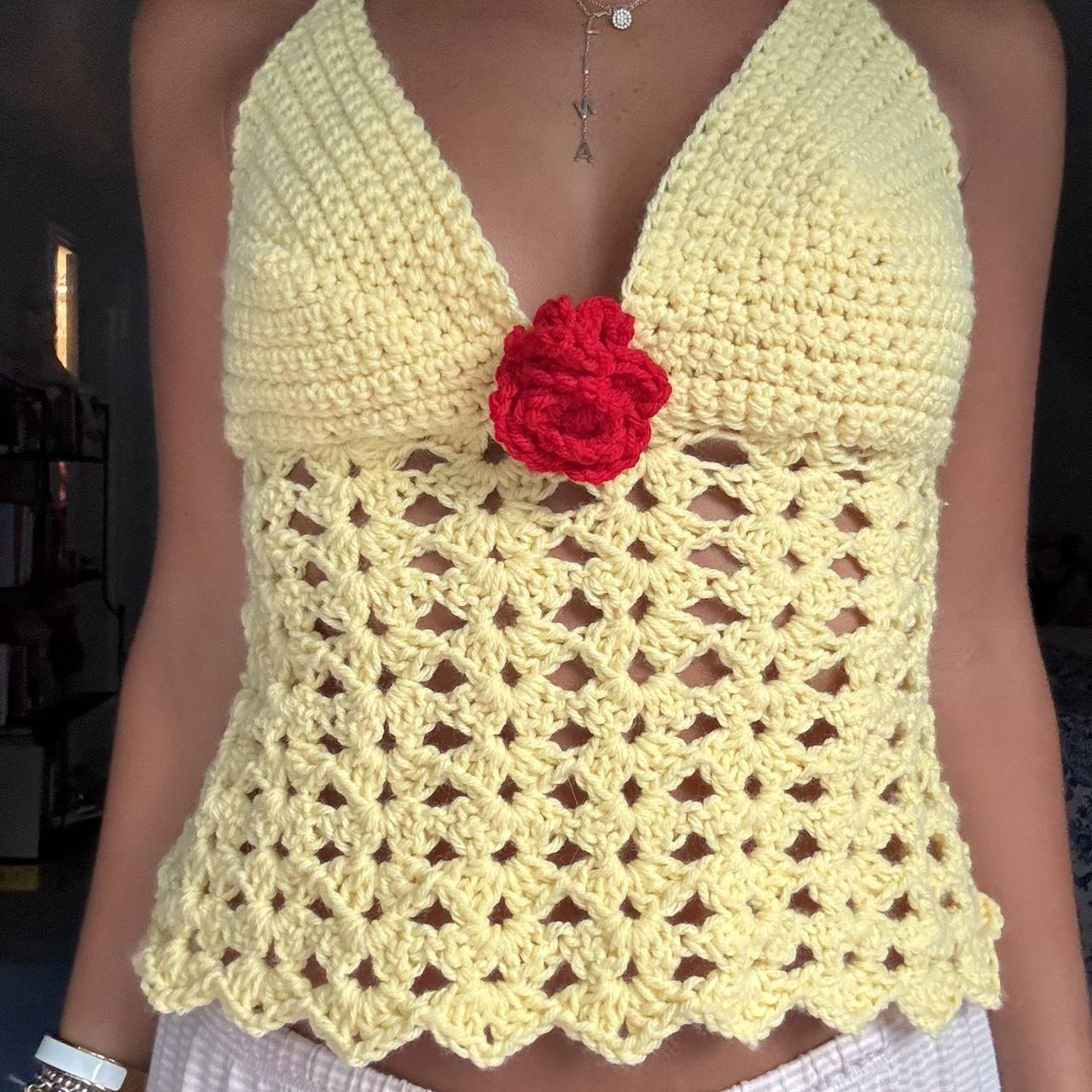 Crochet buttercup top. Can be made with or without... | Depop