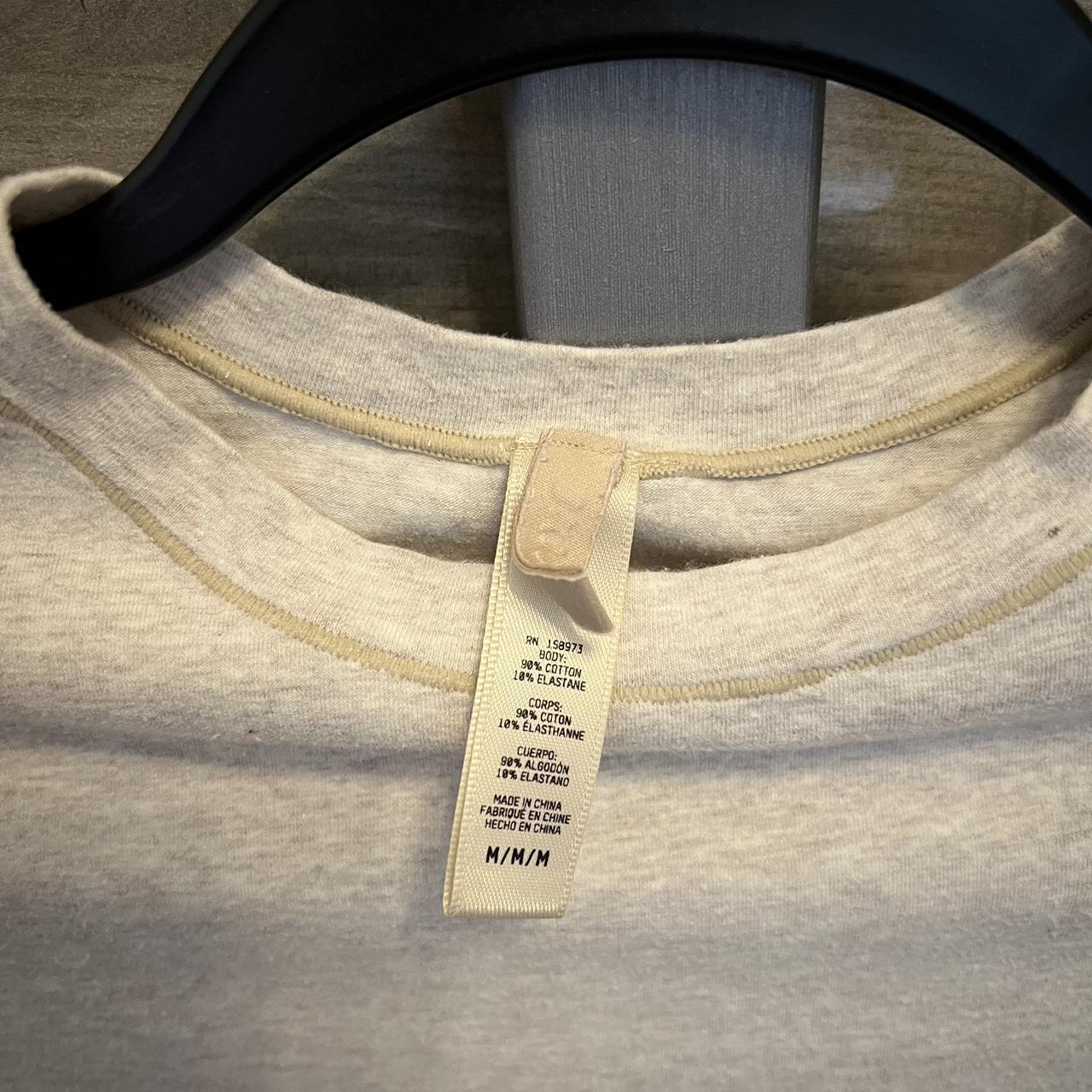 Skims cotton jersey t shirt in heather oatmeal Size... - Depop