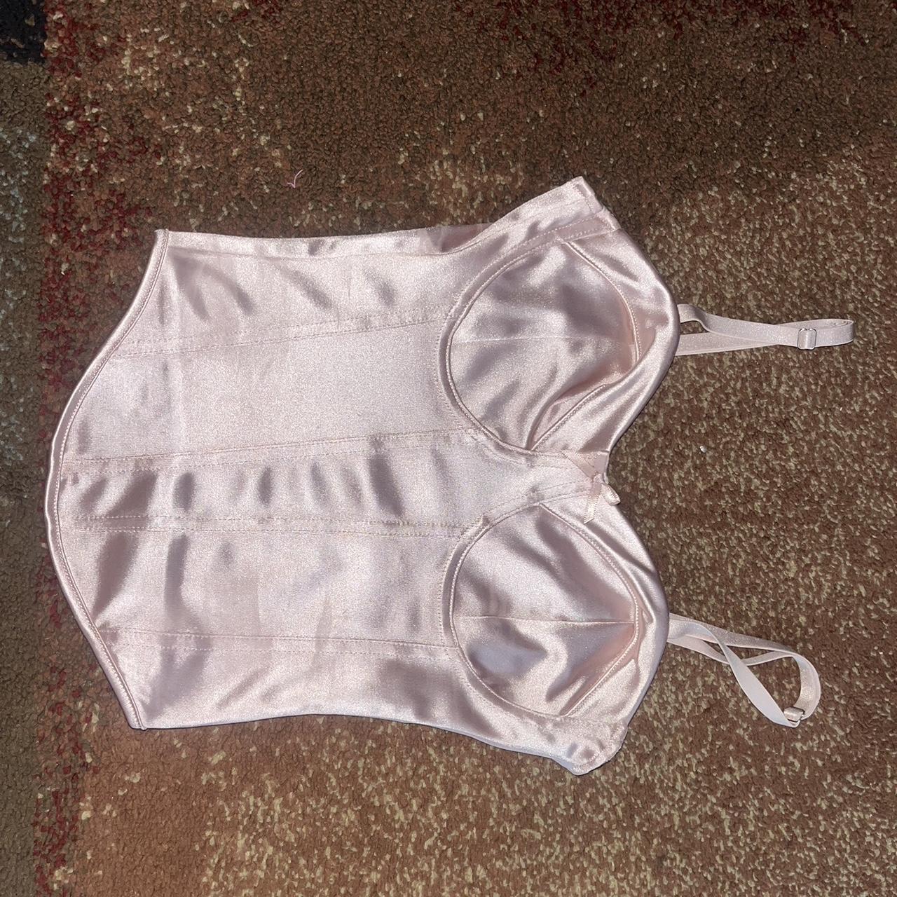 Xs corset top from H&M NEVER worn super cute satin... - Depop