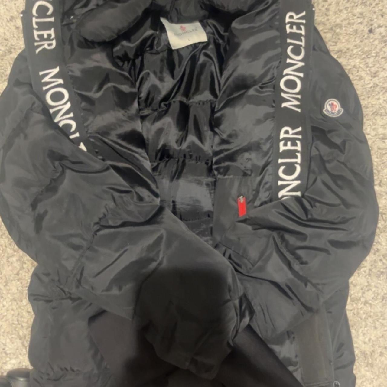 Moncler coat couple rips in it qr code scans large... - Depop