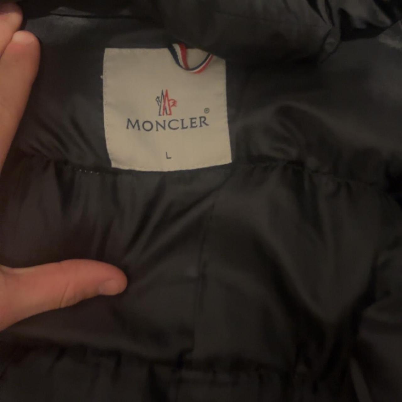 Moncler coat couple rips in it qr code scans large... - Depop