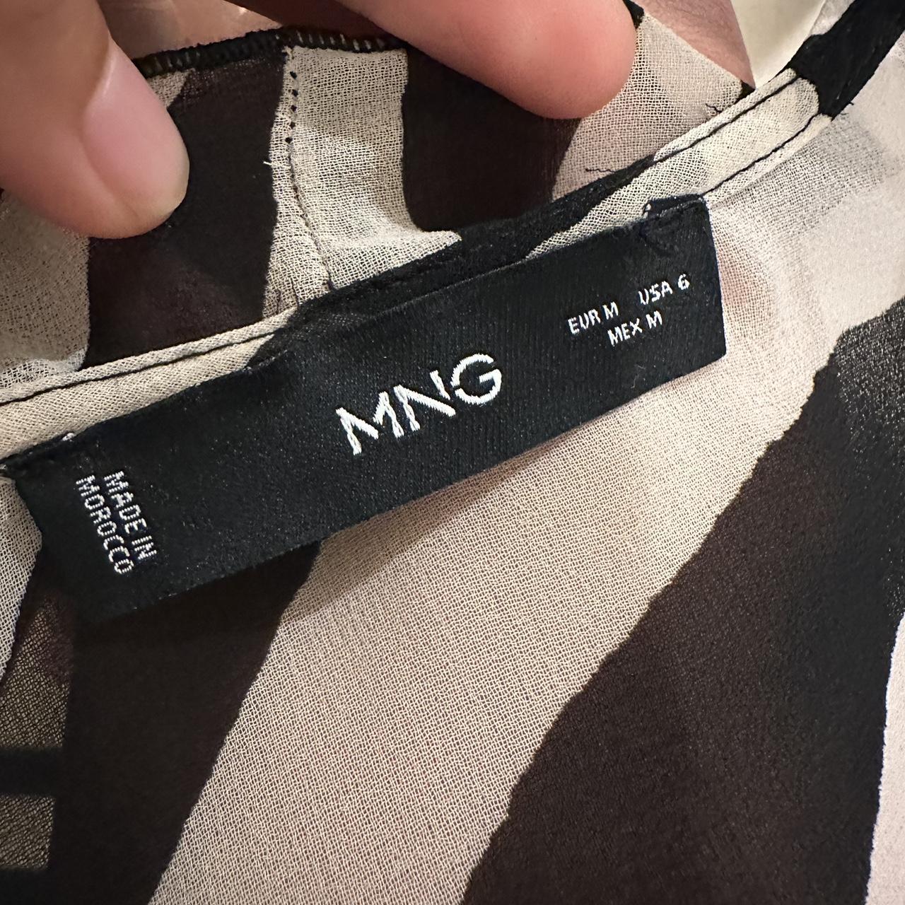 Mango zebra print blouse size M Wore once for a... - Depop