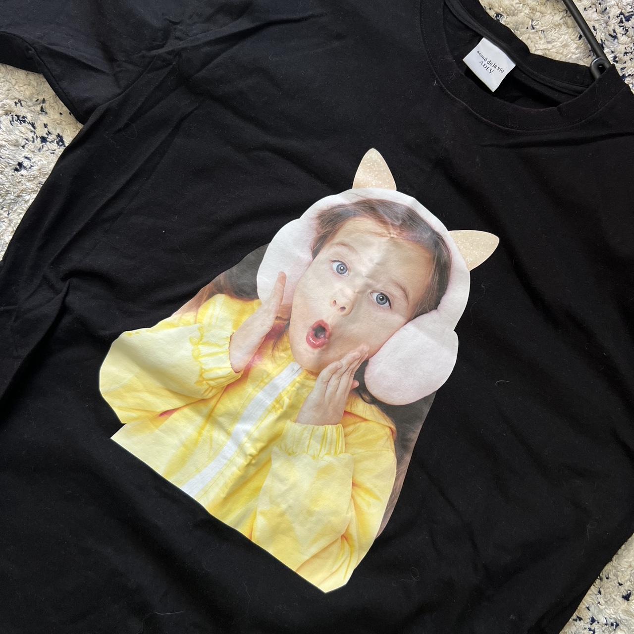 Korean brand ADLV famous baby face tee oversize... | Depop