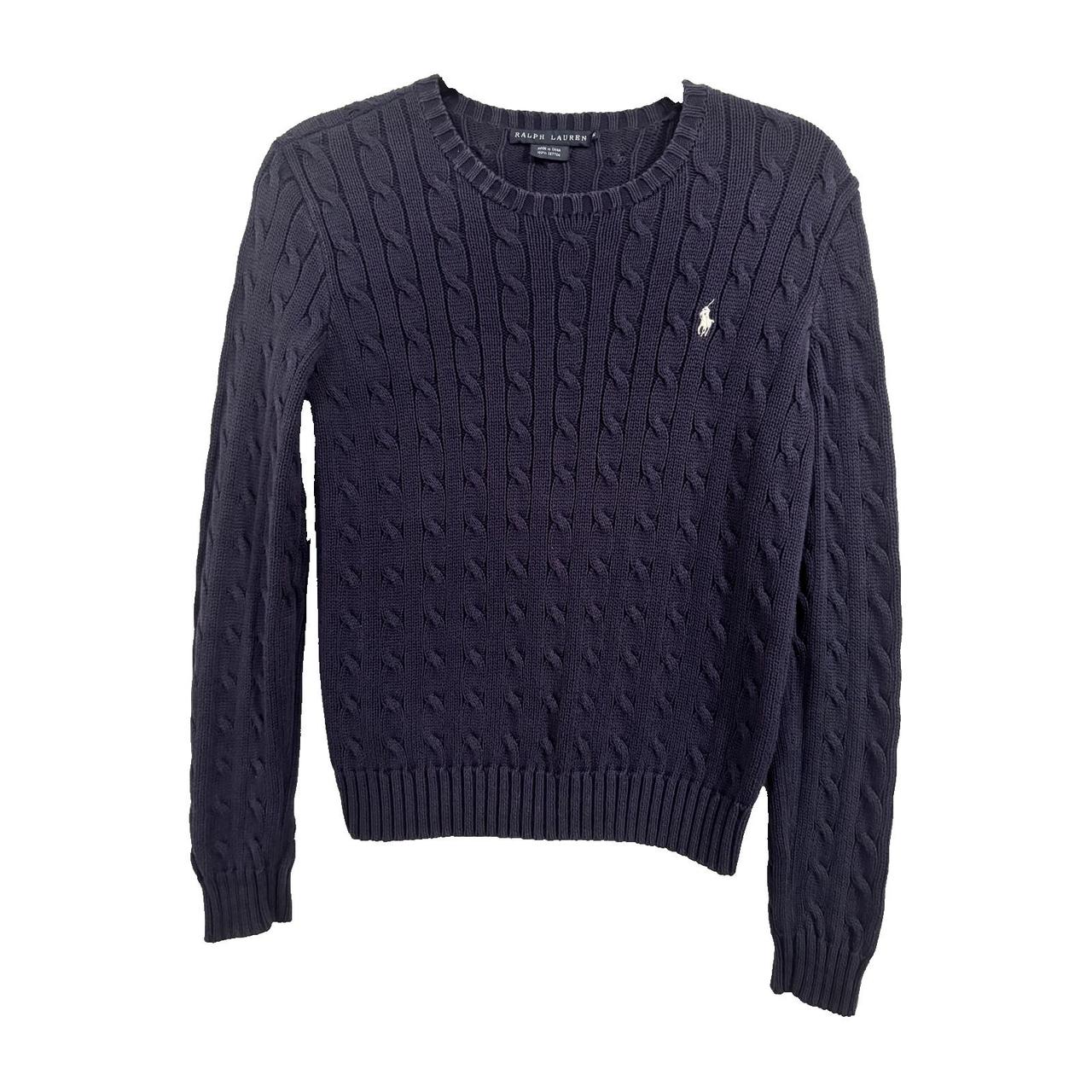 This navy blue Ralph Lauren sweater is a classic... - Depop