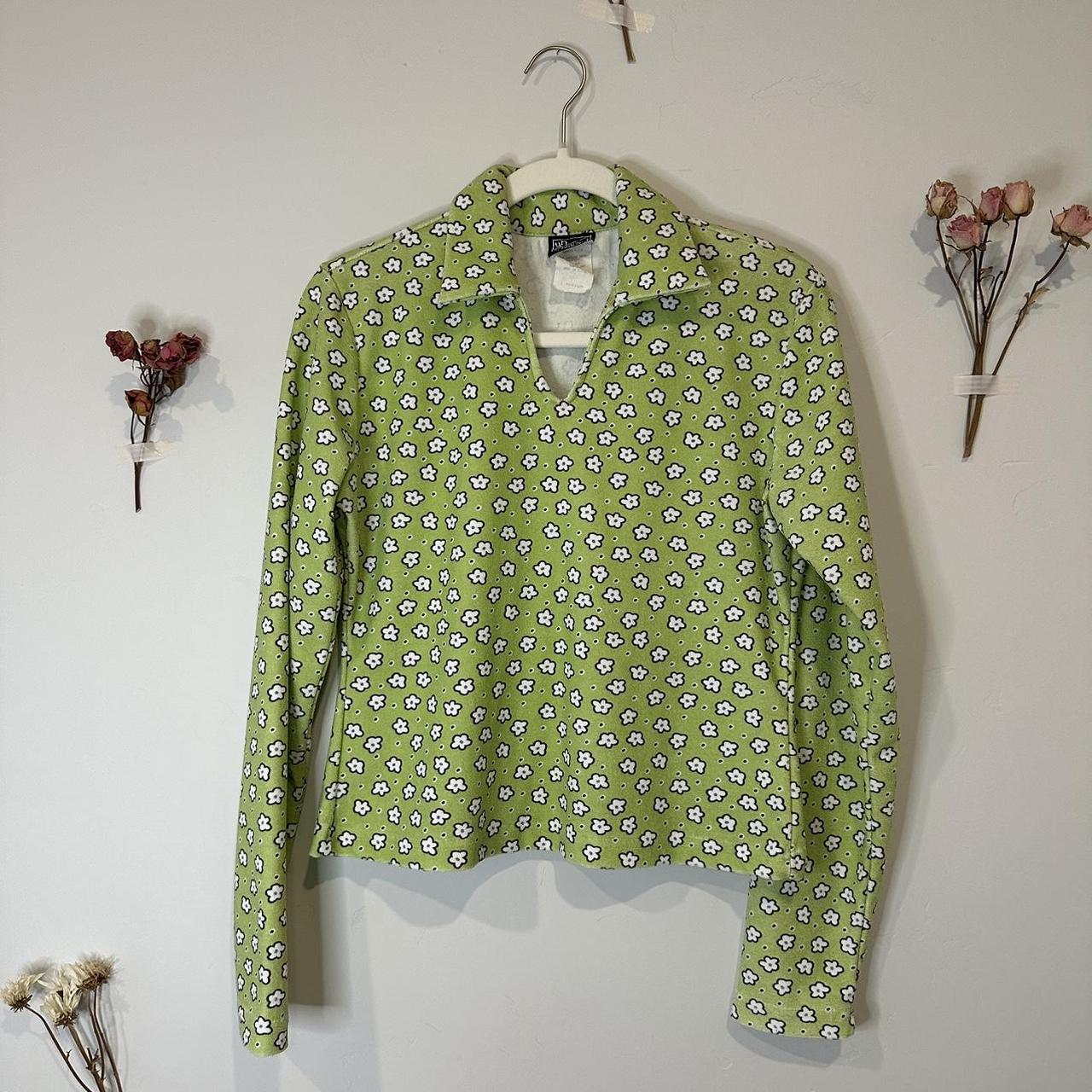 Vintage mini flower print top - Depop