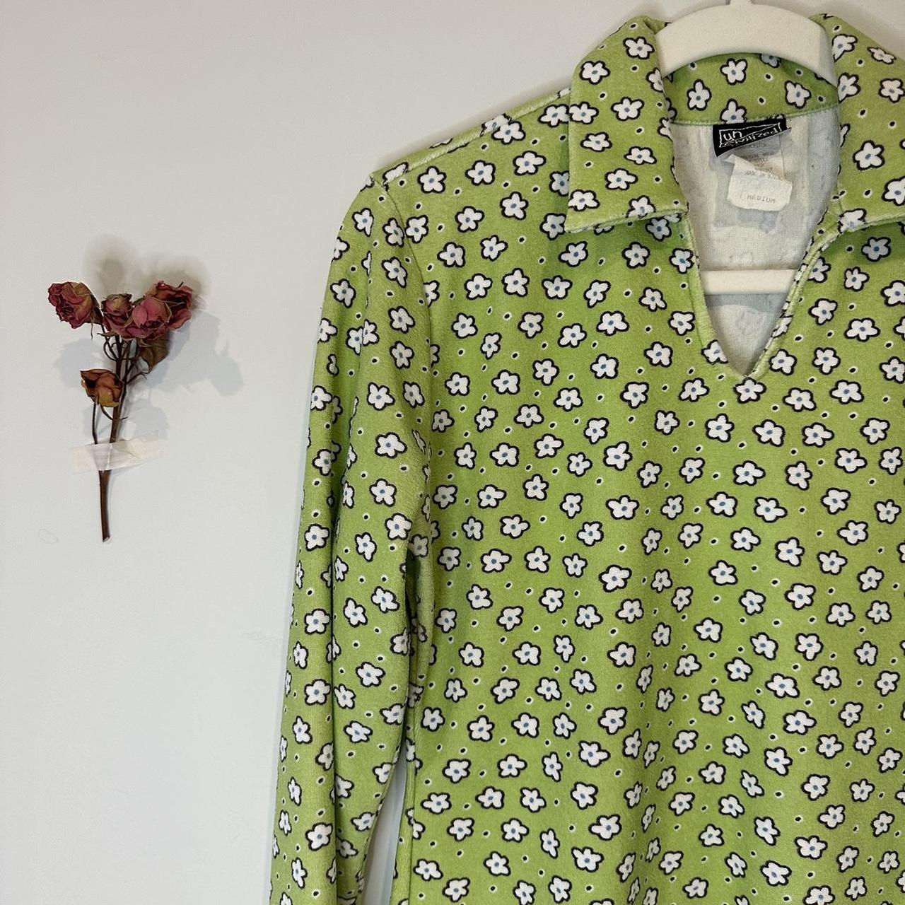 Vintage mini flower print top - Depop