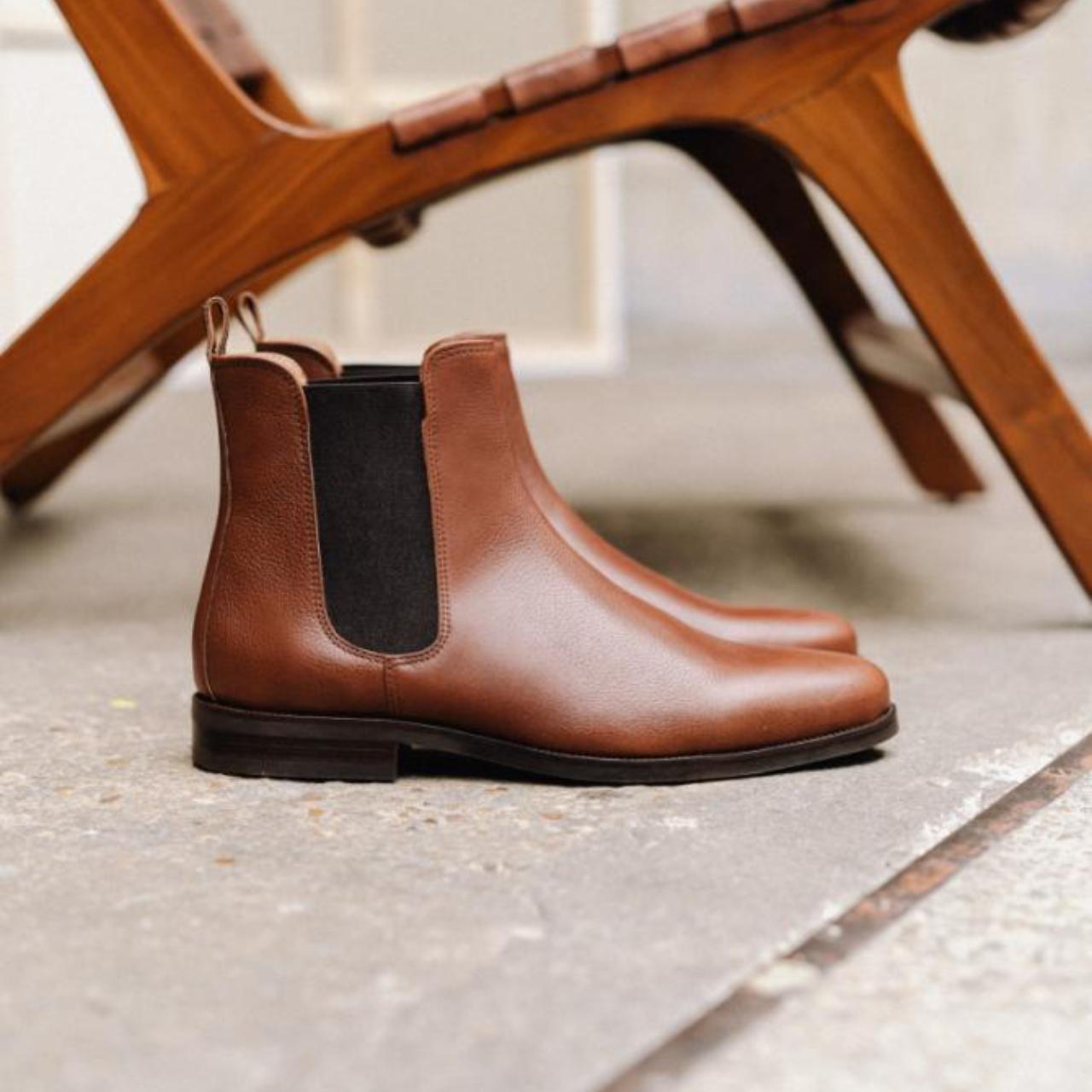 Bobbies boots Bourbon color, leather, never worn... - Depop