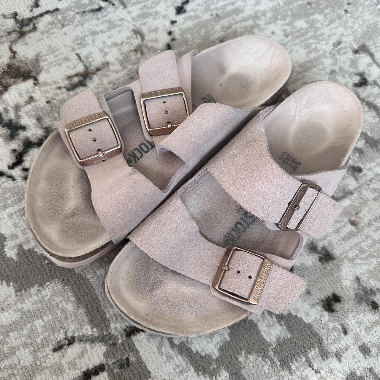 Arizona Suede Pink Birkenstocks - Depop