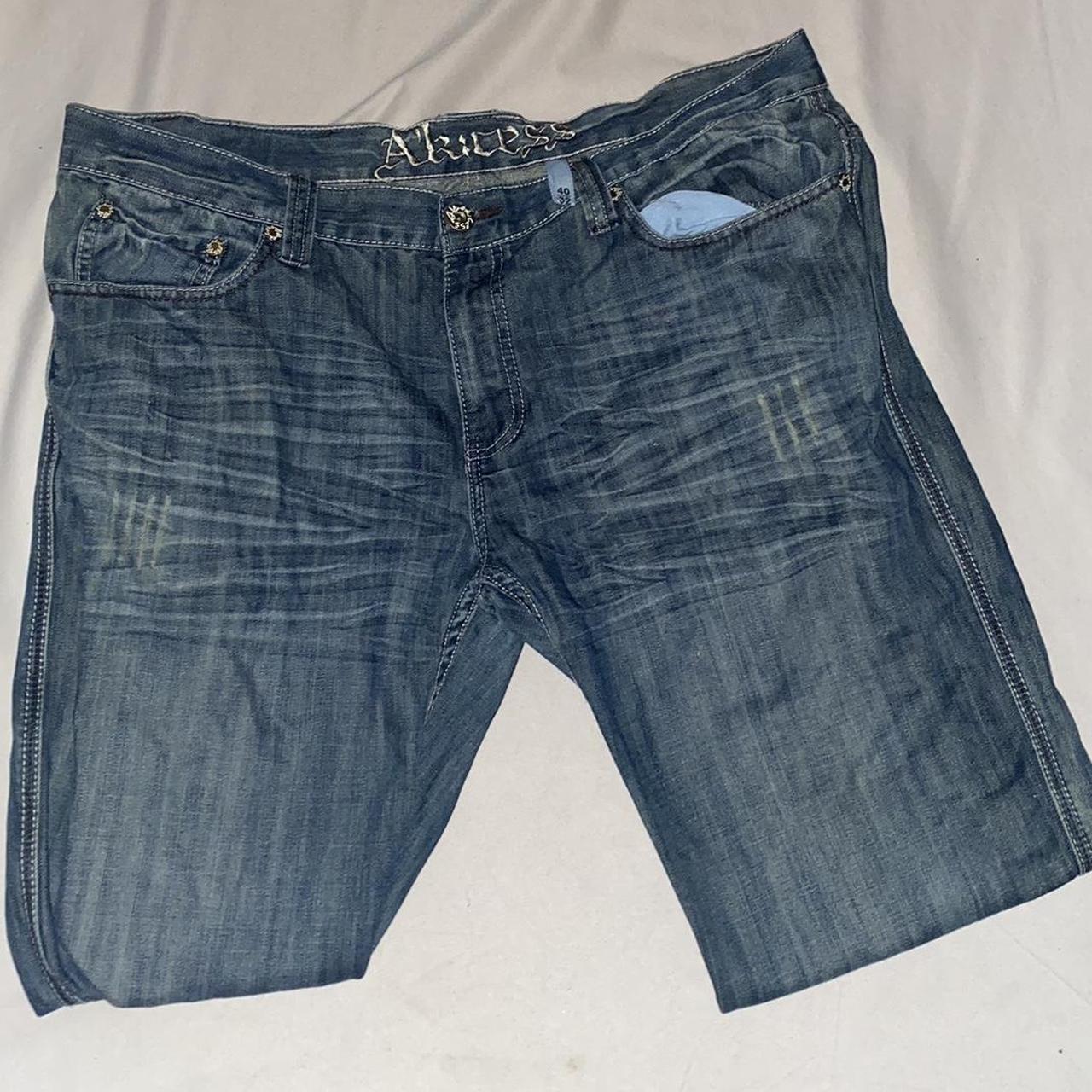 y2k akcess streetwear jeans 40x32 - Depop