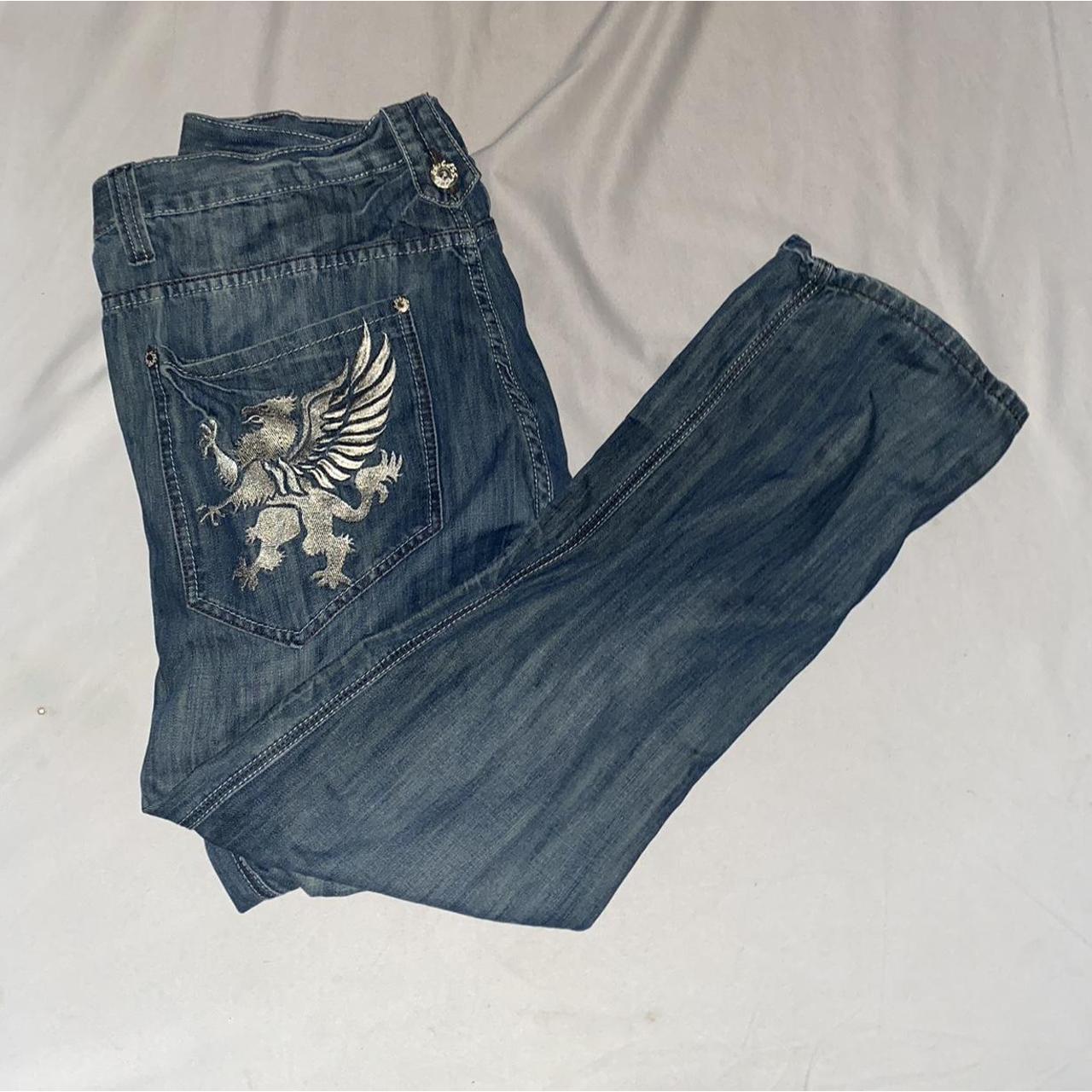 y2k akcess streetwear jeans 40x32 - Depop