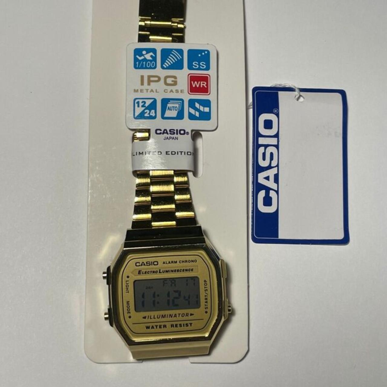 CASIO Retro Classic Unisex Digital Steel GOLD... - Depop