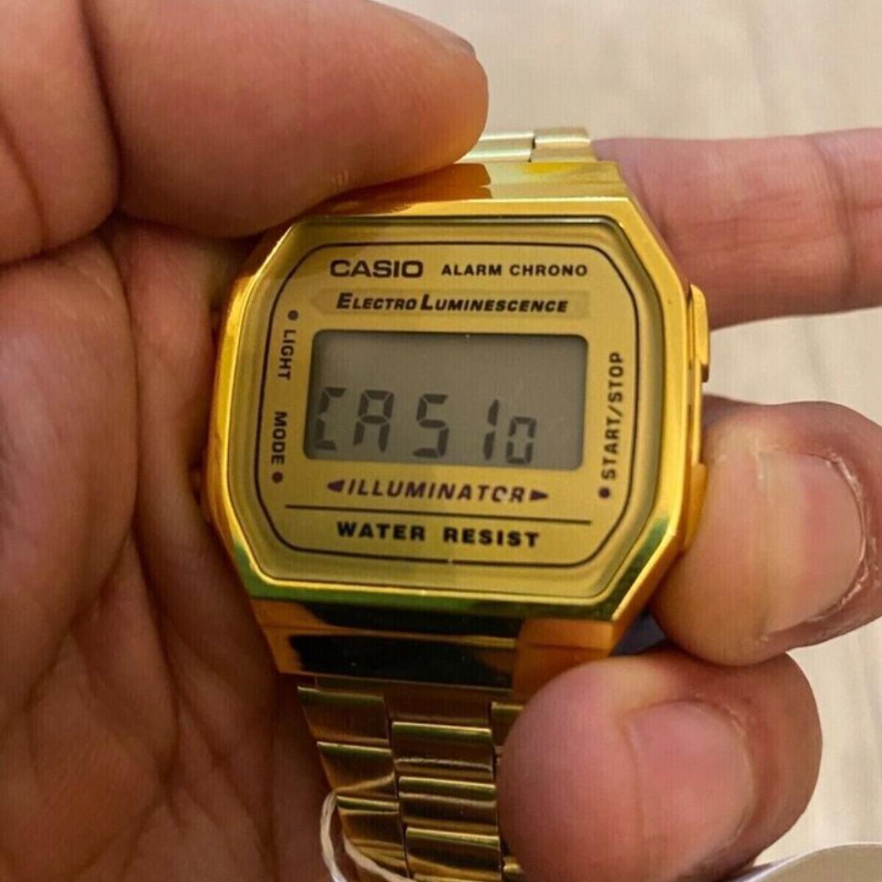 CASIO Retro Classic Unisex Digital Steel GOLD... - Depop