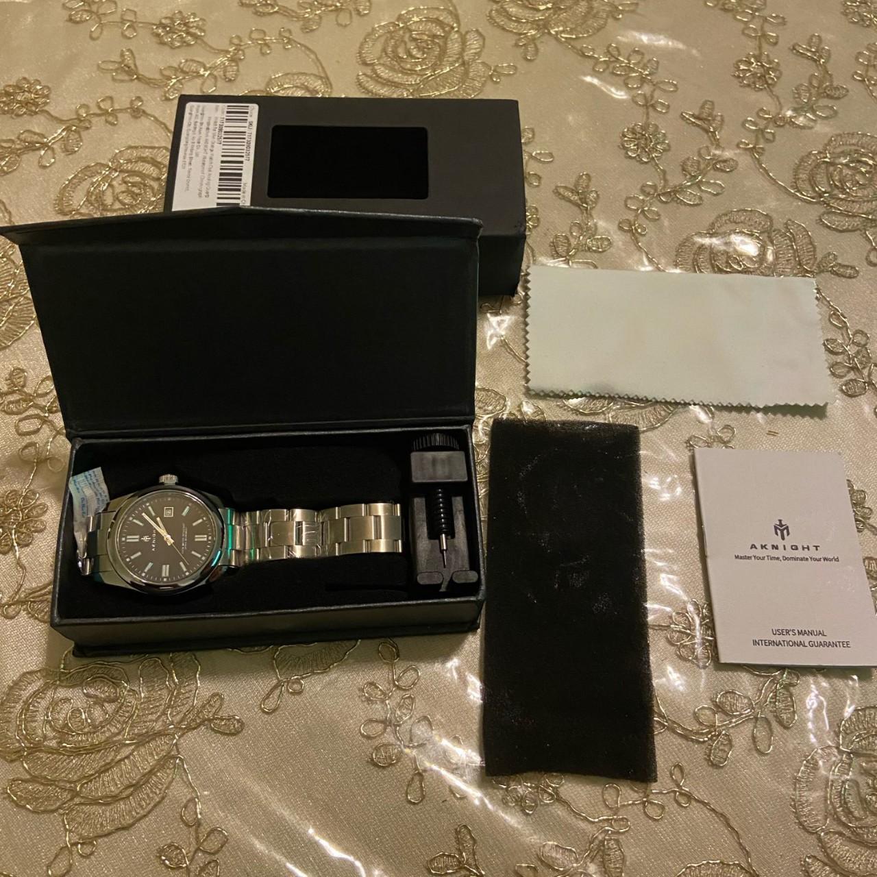 AKNIGHT Old Money Vintage Style Mens Silver Watch... - Depop