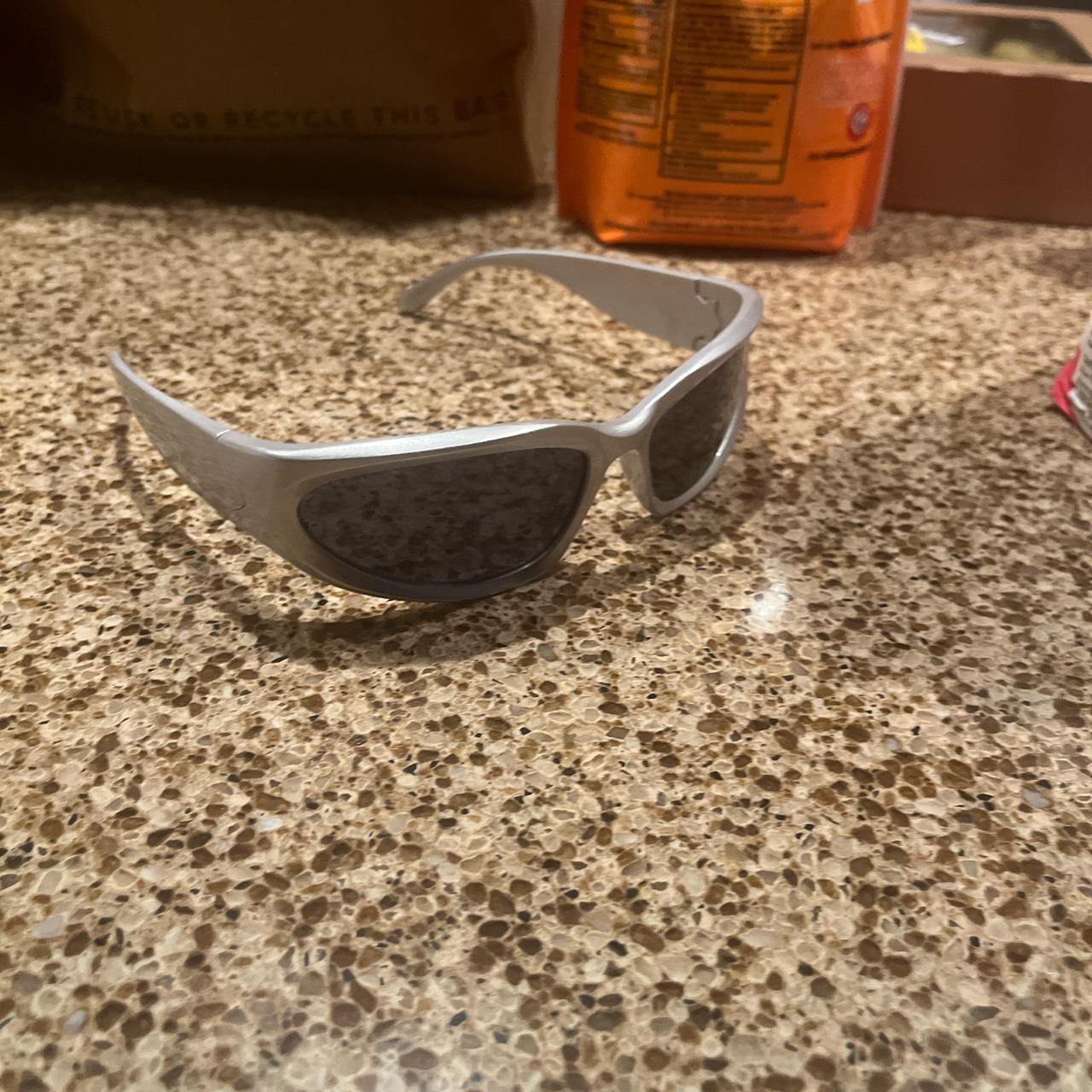 Y2k glasses, silver tuff ash, perfect for summer... - Depop