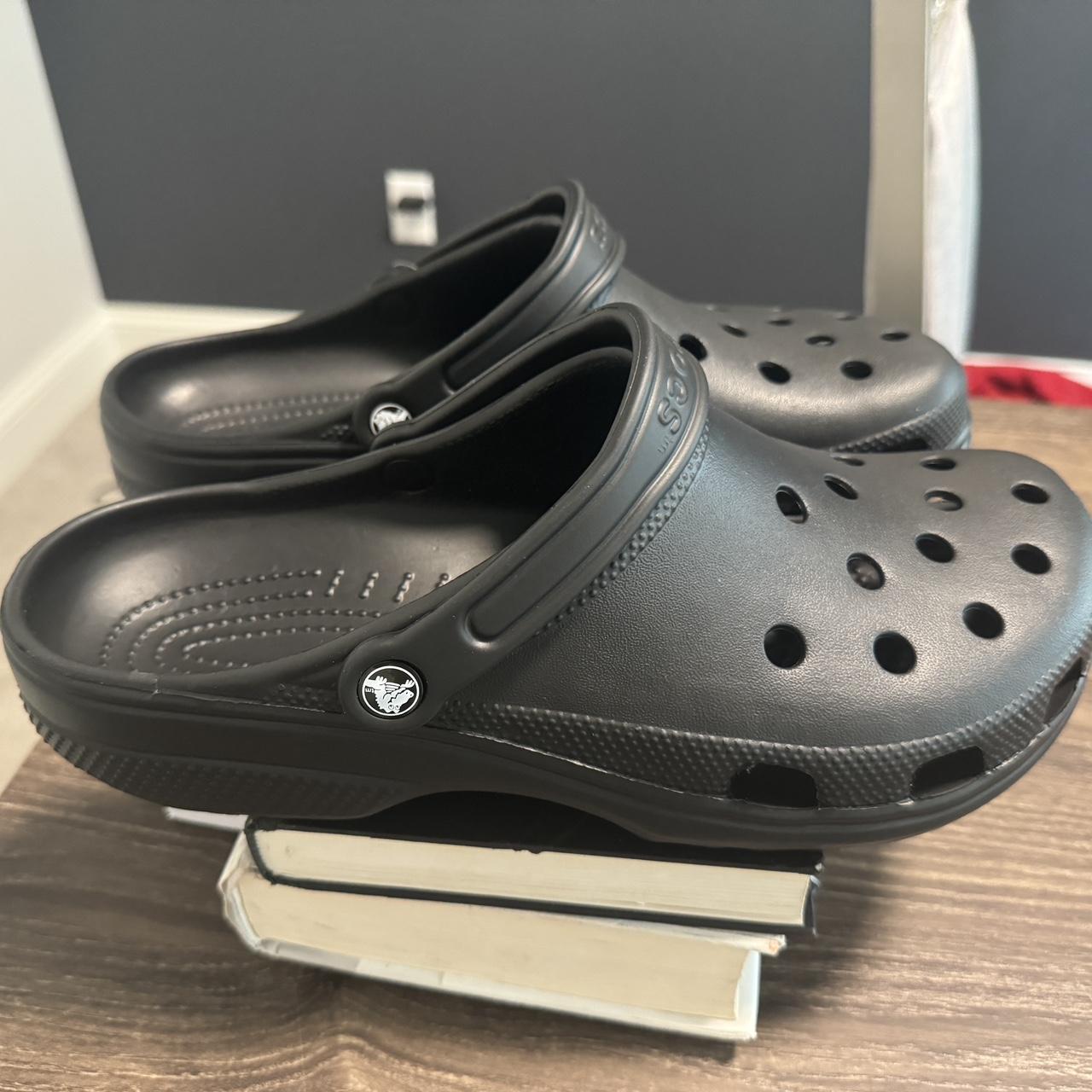 Black crocs brand new women size, never worn - Depop