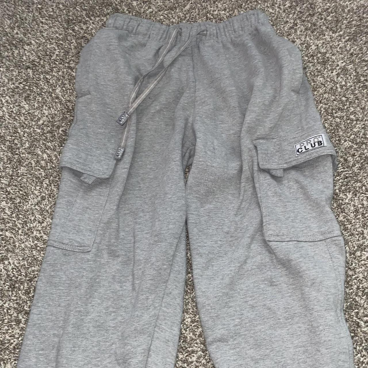 grey soft warm pro club sweatpants new - Depop