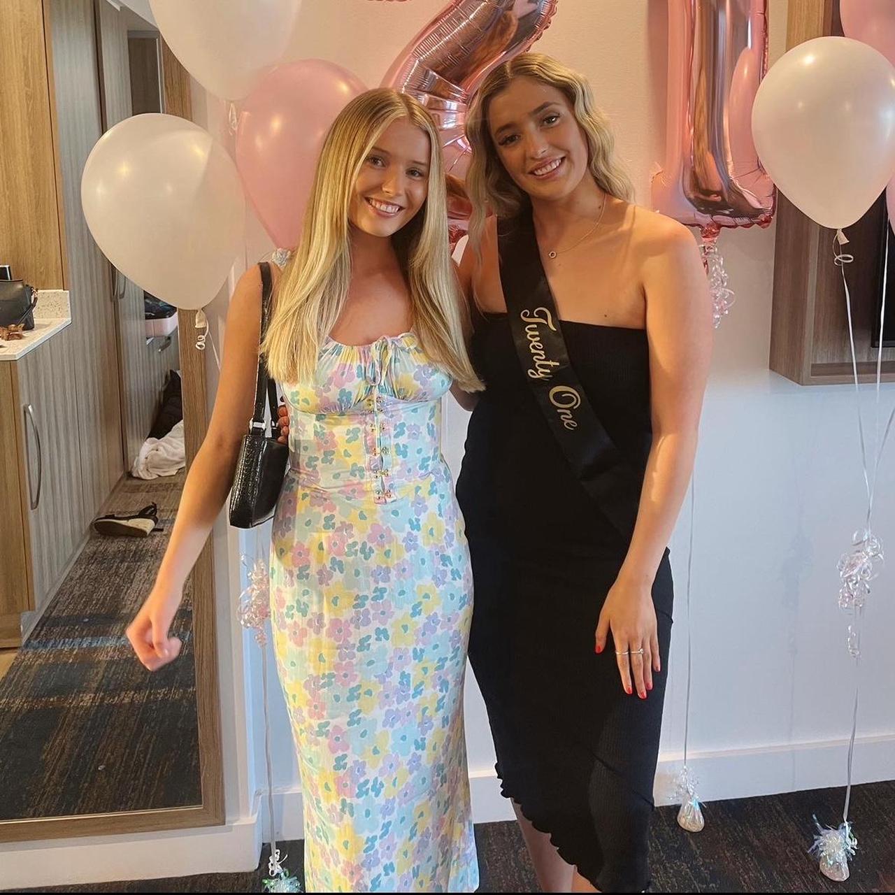 Selling Floral Sabo Skirt Midi Dress (left in image)... | Depop