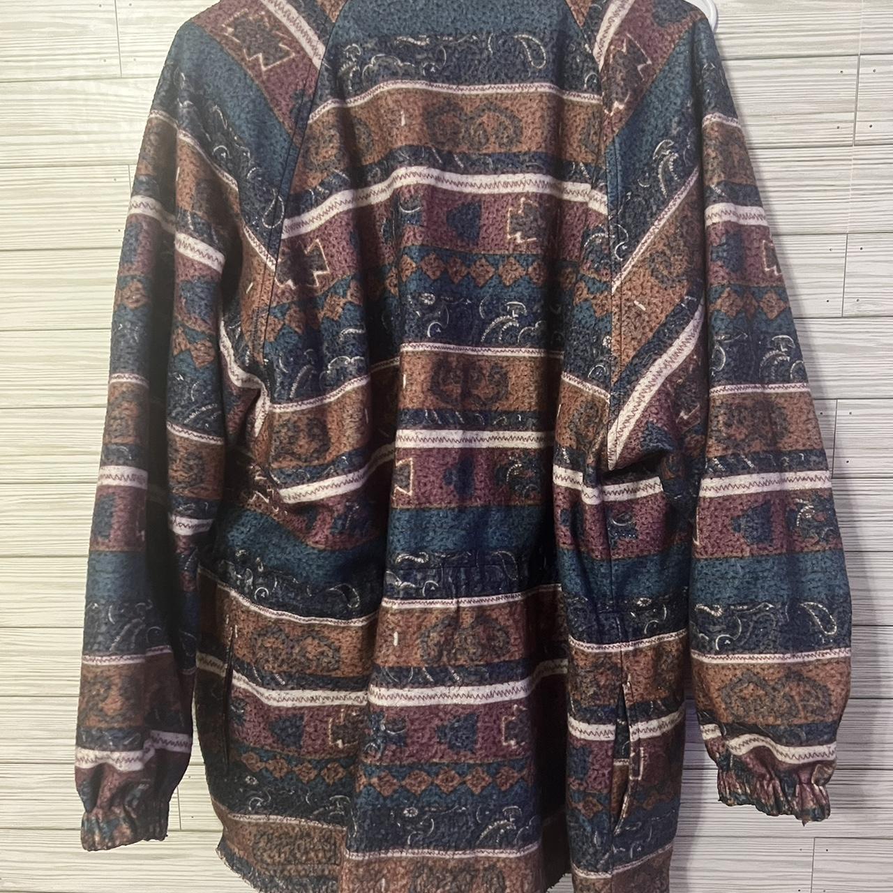 Reversible vintage Aztec print jacket. No tags. Size... | Depop