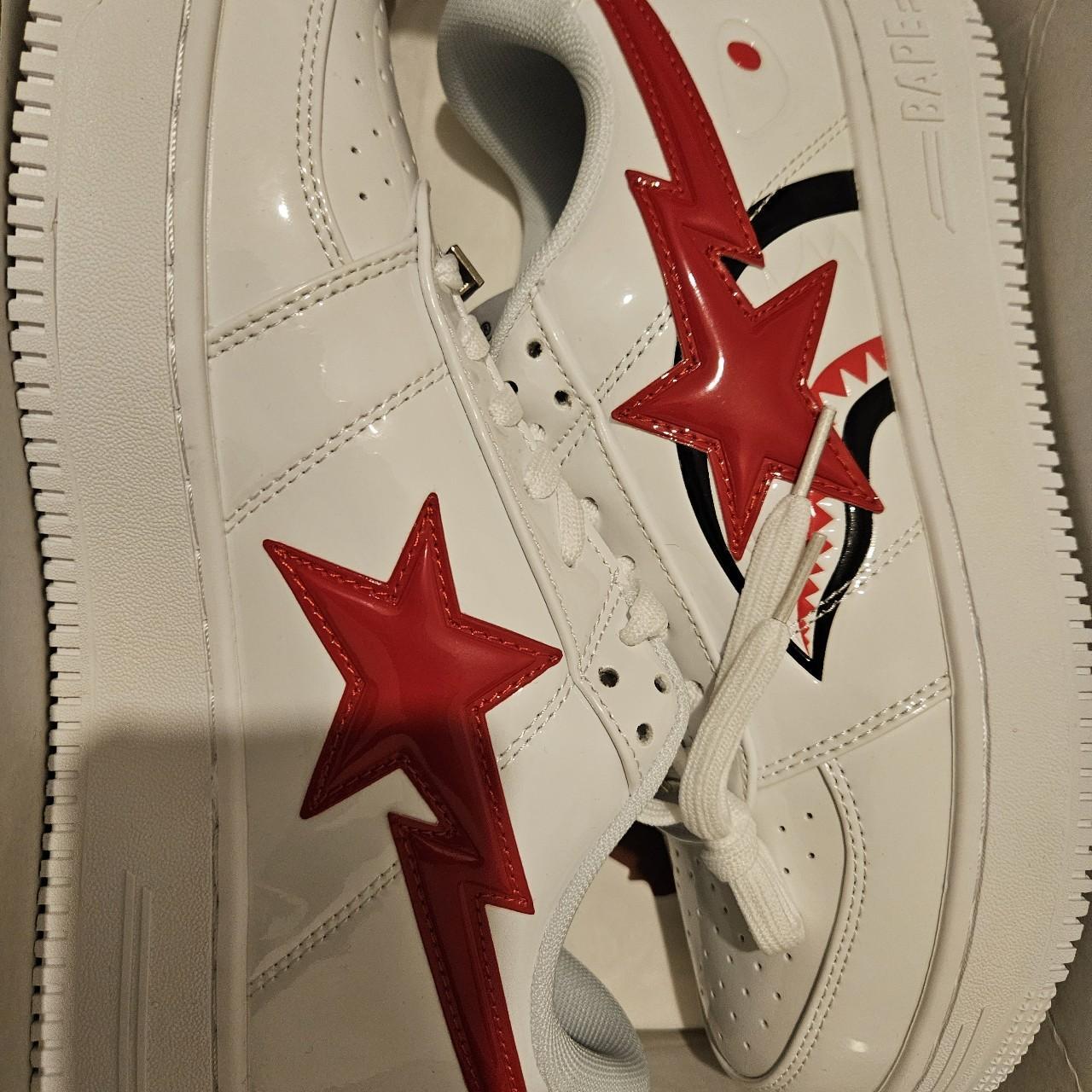 White Bape Sta Bapesta A bathing ape White... - Depop