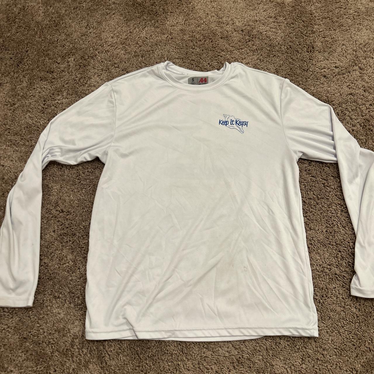 small white snappers fishing long sleeve, brand... - Depop