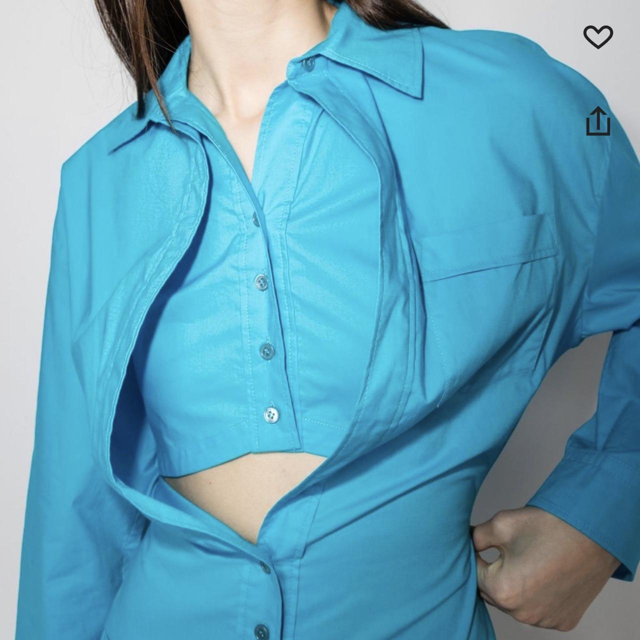 Jacquemus - Le Splash blue mini dress Size... | Depop