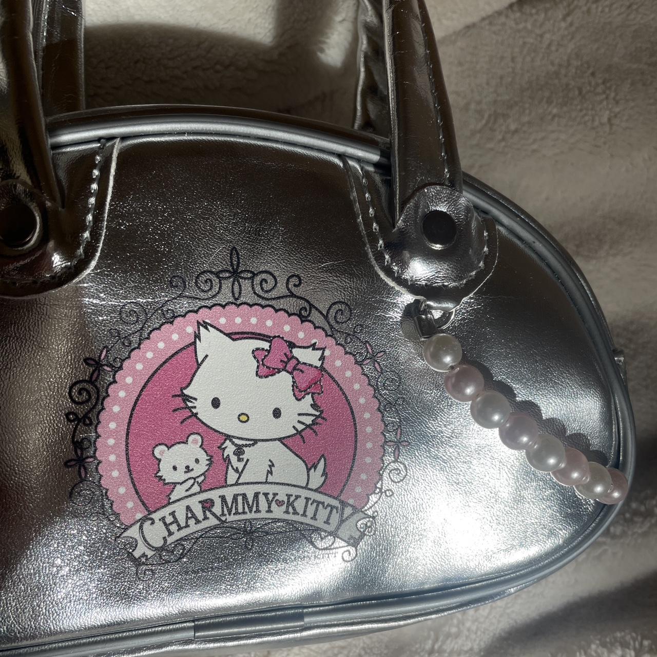 Silver Pearl Hello Kitty Mini Bag/Purse personally... - Depop