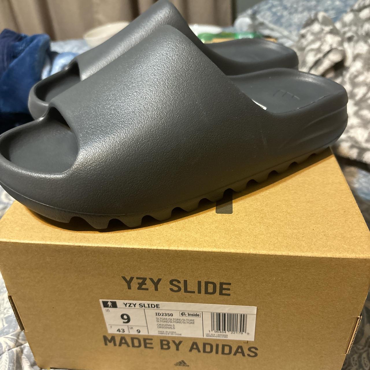 Grey Yeezy slides comes with box too - Depop