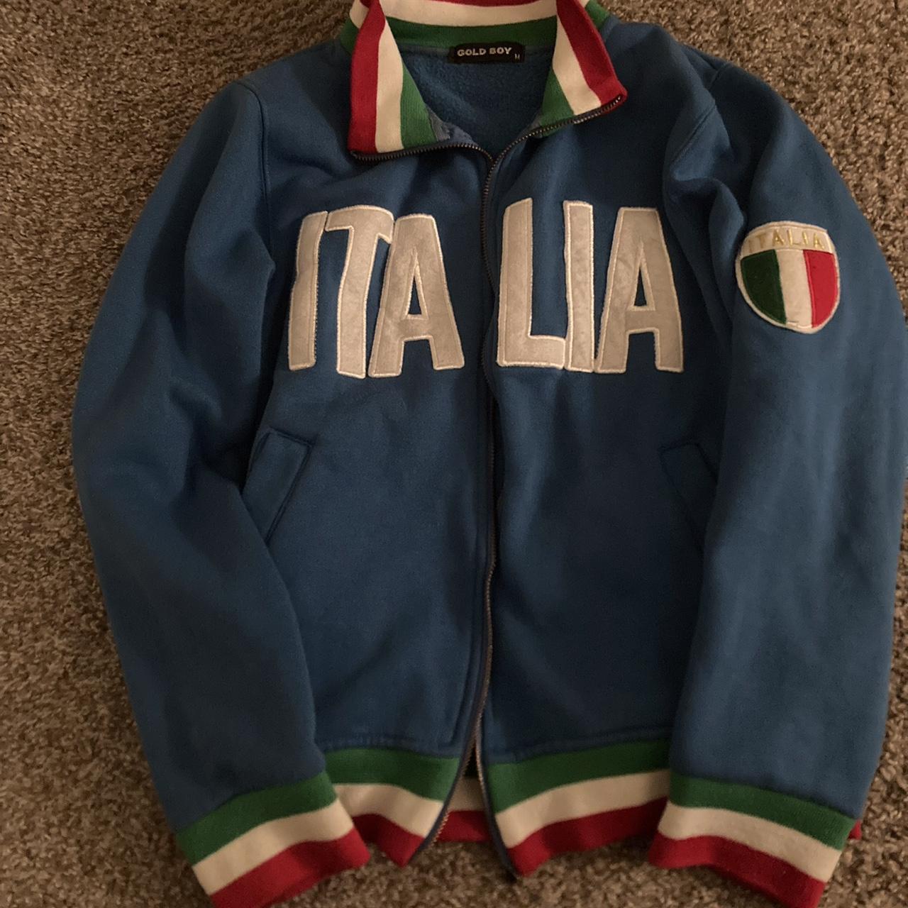 Italia jacket with sleeve and collar color detail 🇮🇹... - Depop