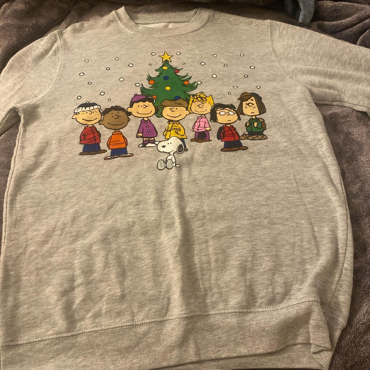 cute charlie brown sweater size medium worn twice - Depop