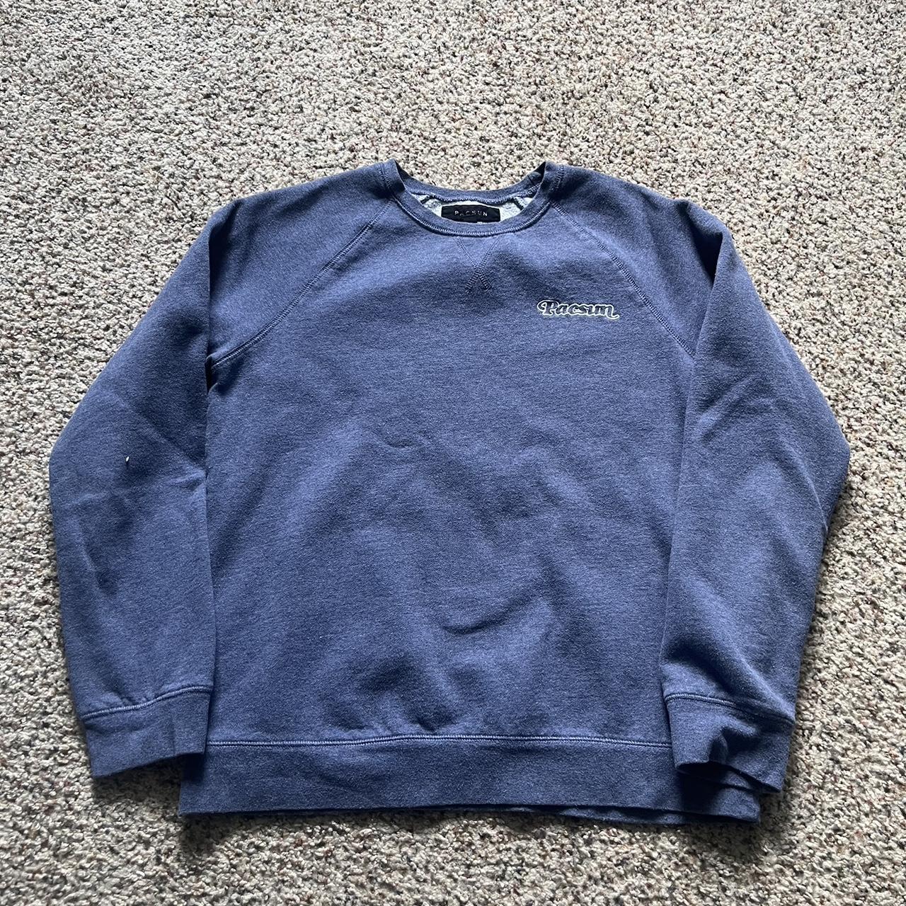 Pacsun navy blue crewneck excellent condition very... - Depop