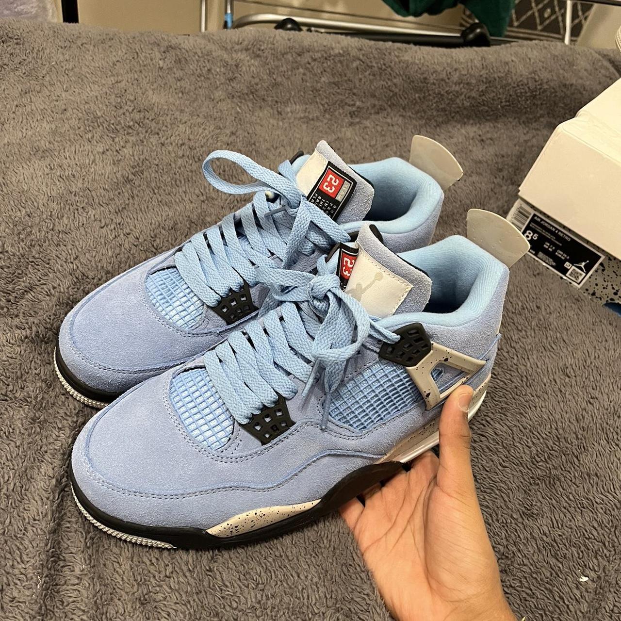 JORDAN 4 UNI BLUE SIZE 7.5 BRAND NEW WITH BOX... - Depop