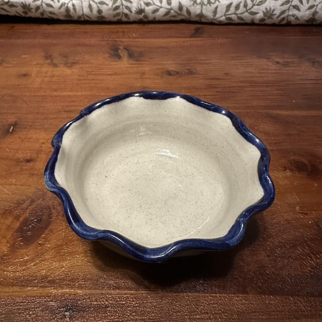 Blue Accent leaf pottery. Small dish perfect for... - Depop