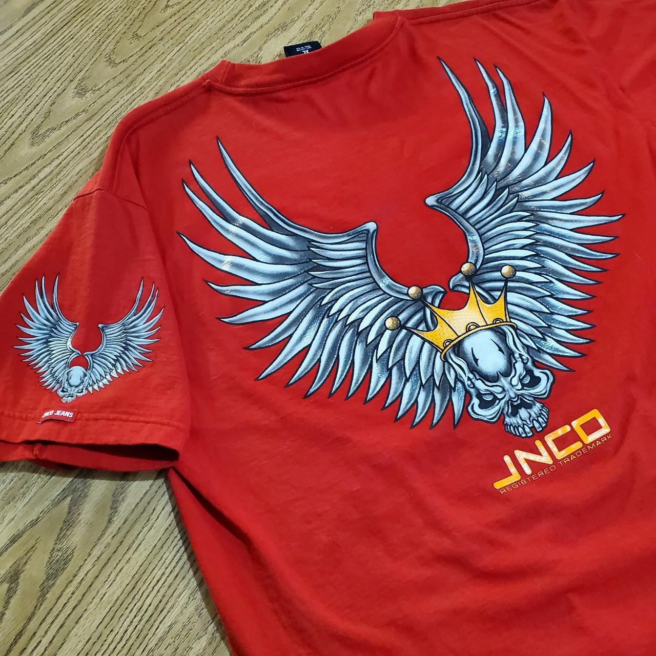 Vintage JNCO T shirt. Mens XL, measurements in... - Depop