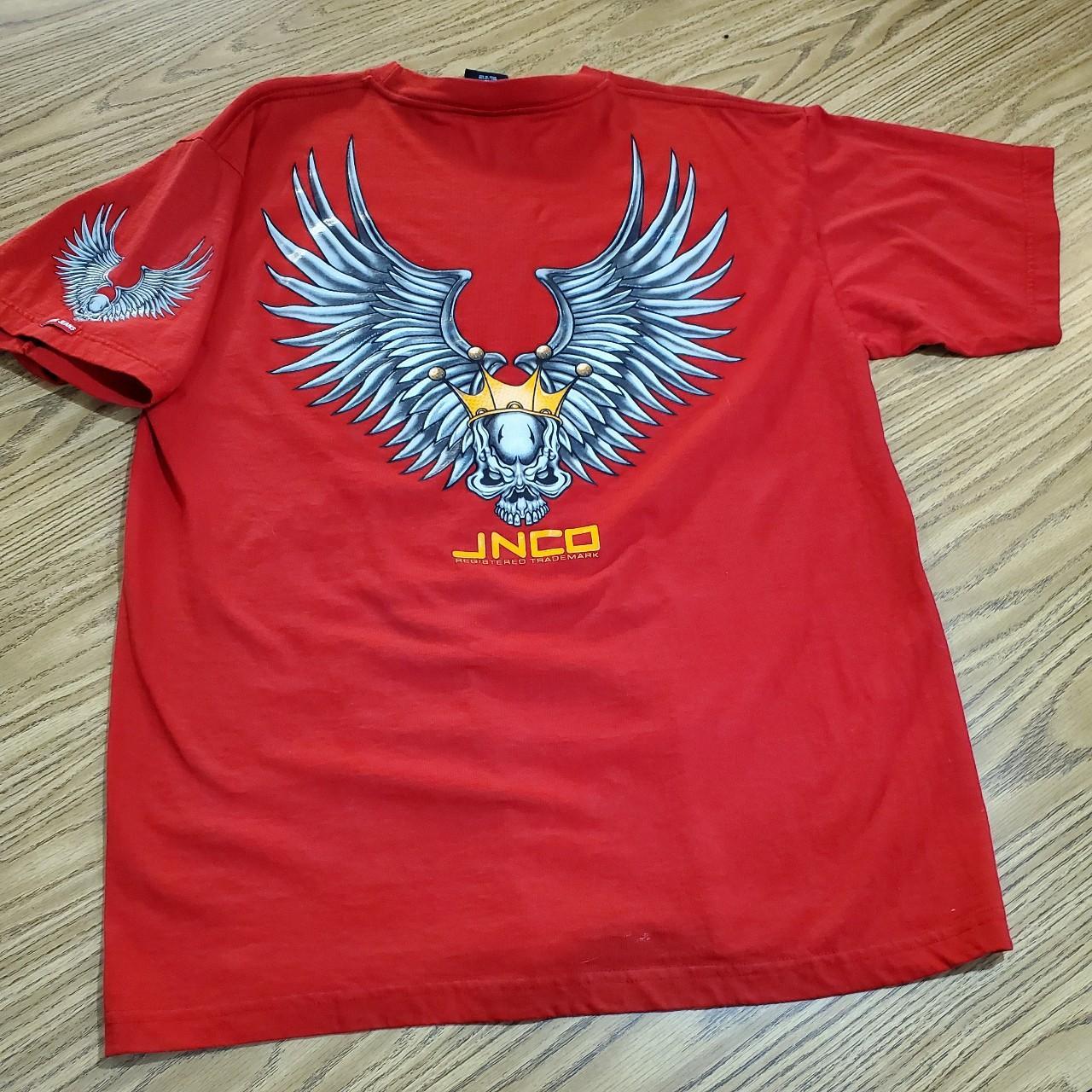 Vintage JNCO T shirt. Mens XL, measurements in... - Depop