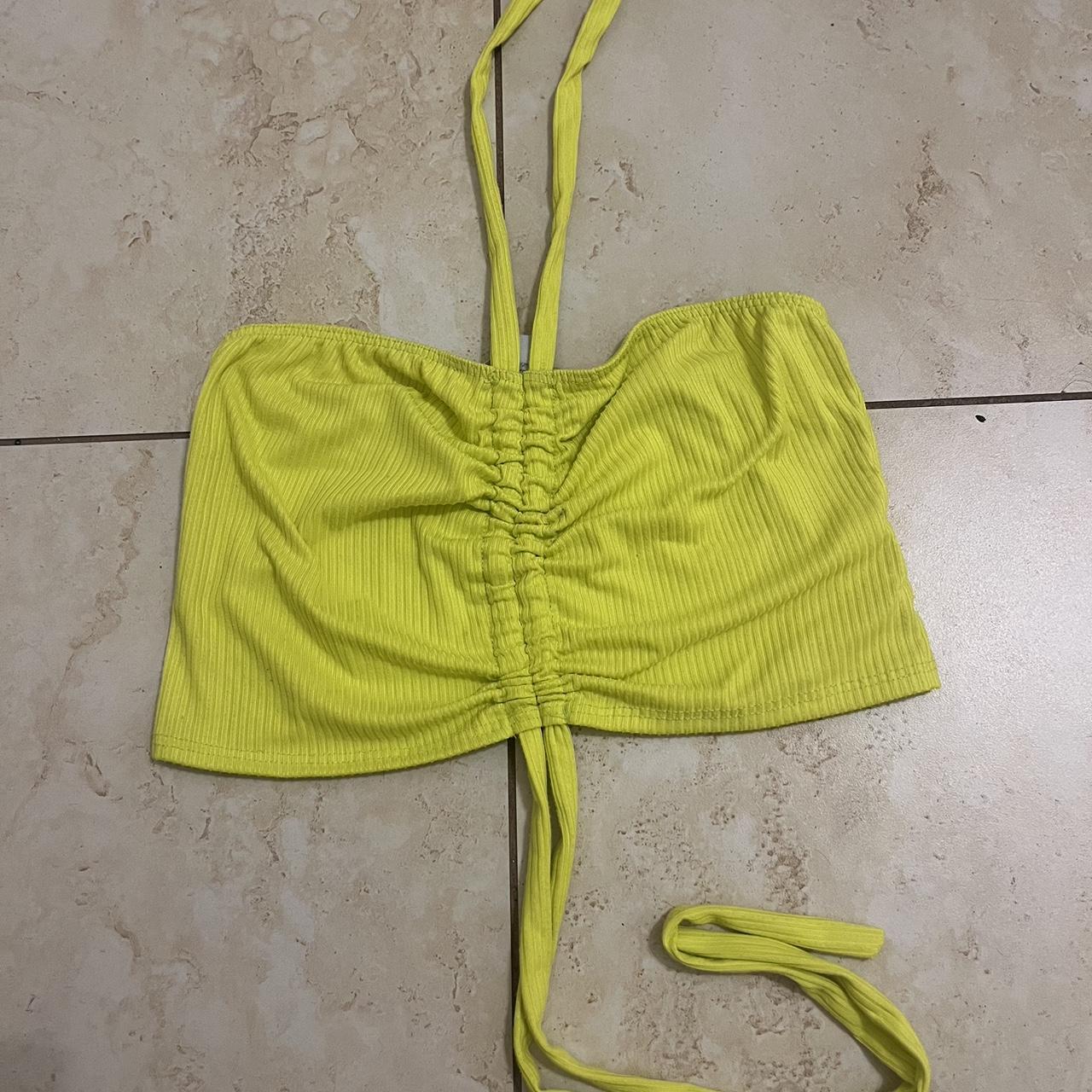 bright yellow halter top!! - Depop