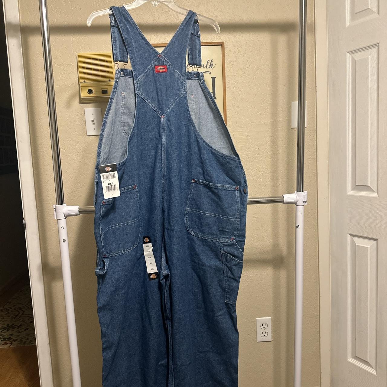 Brand new with tags dickies denim overalls size 46x30 - Depop