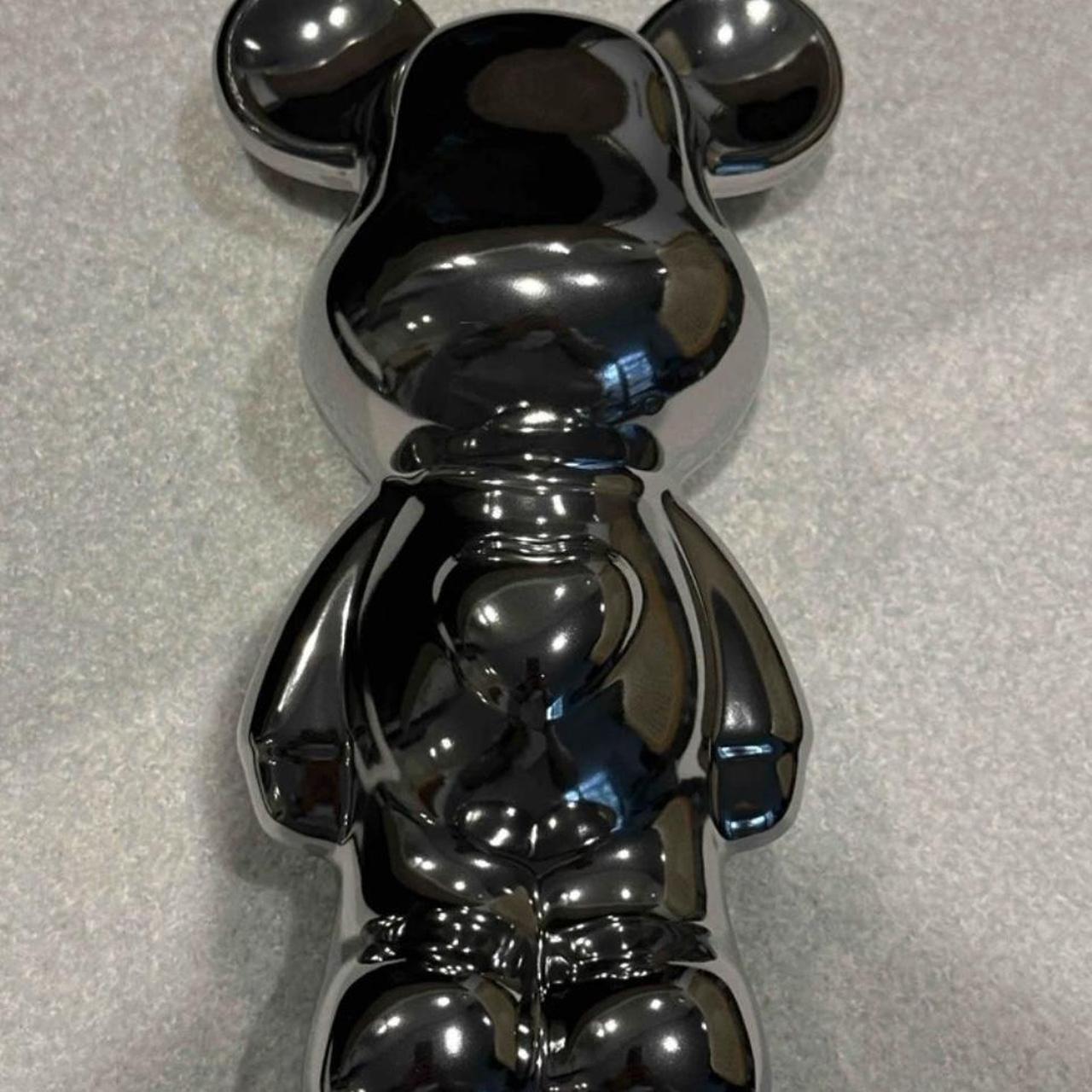KAWS bear figure Metallic/shiny Color: black, varies... - Depop