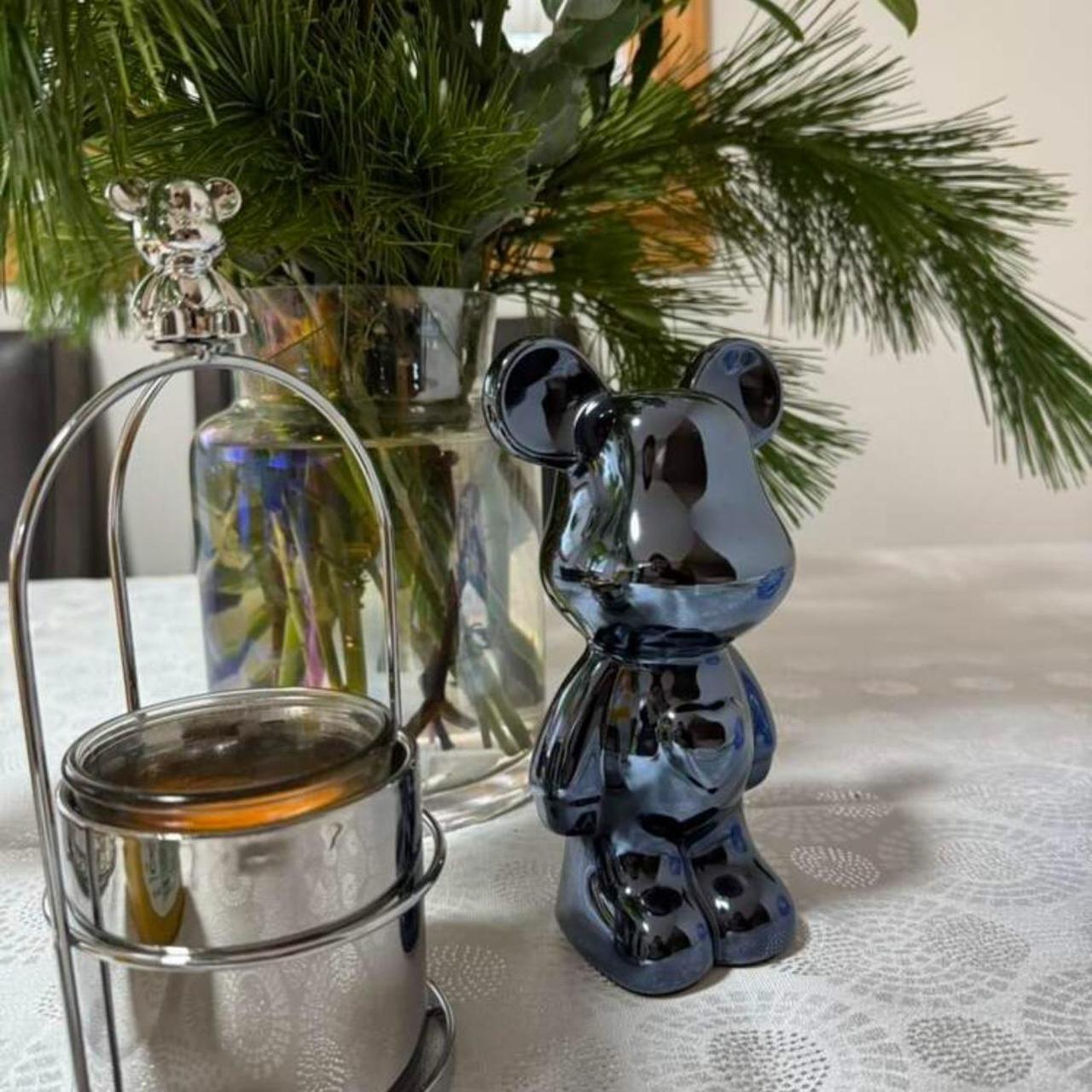 KAWS bear figure Metallic/shiny Color: black, varies... - Depop